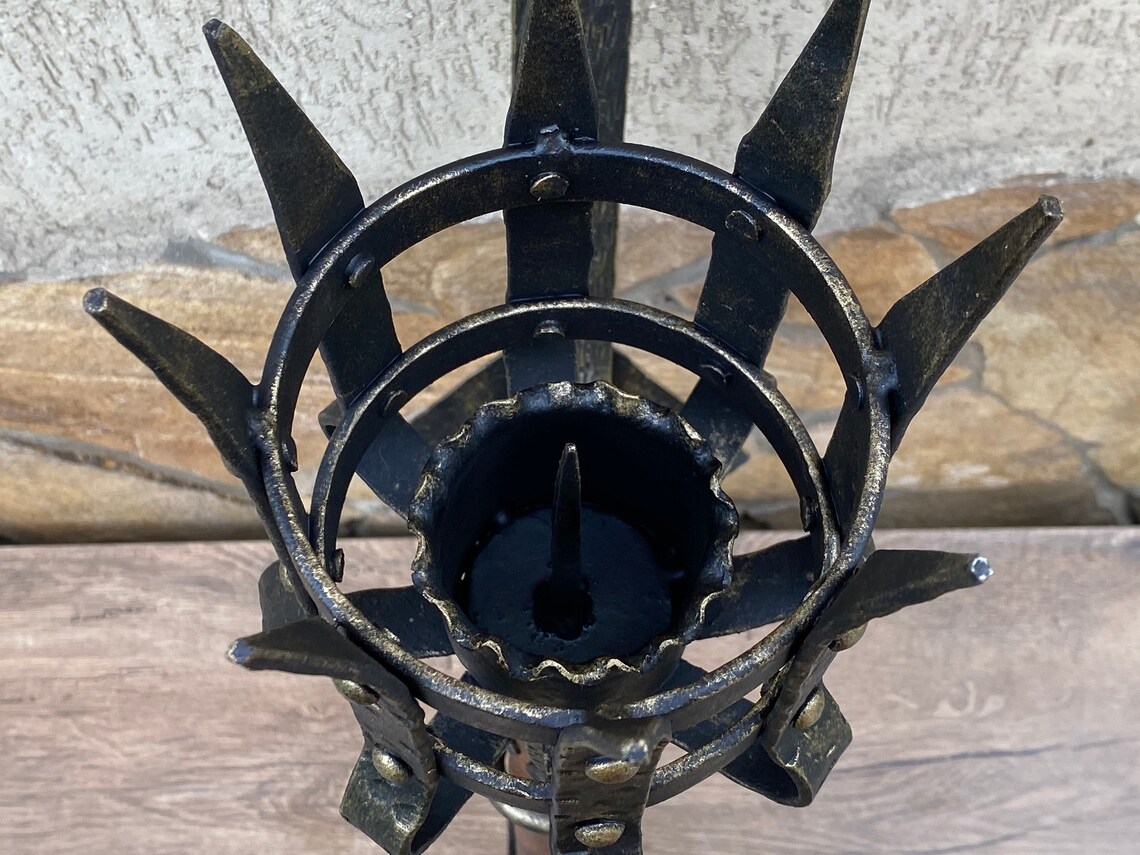 Torch medieval torch fire torch torch candle holder wall | Etsy