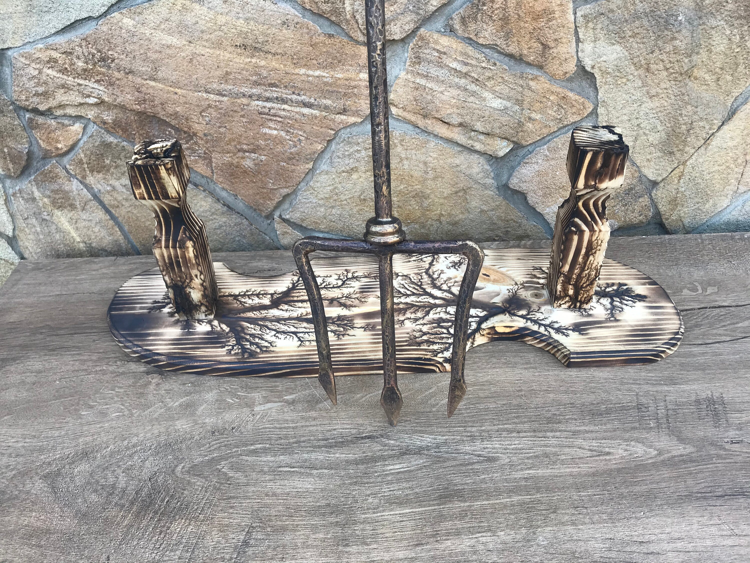 Trident Holder, Trident Stand, Wooden Holder, Wooden Stand, Holder ...