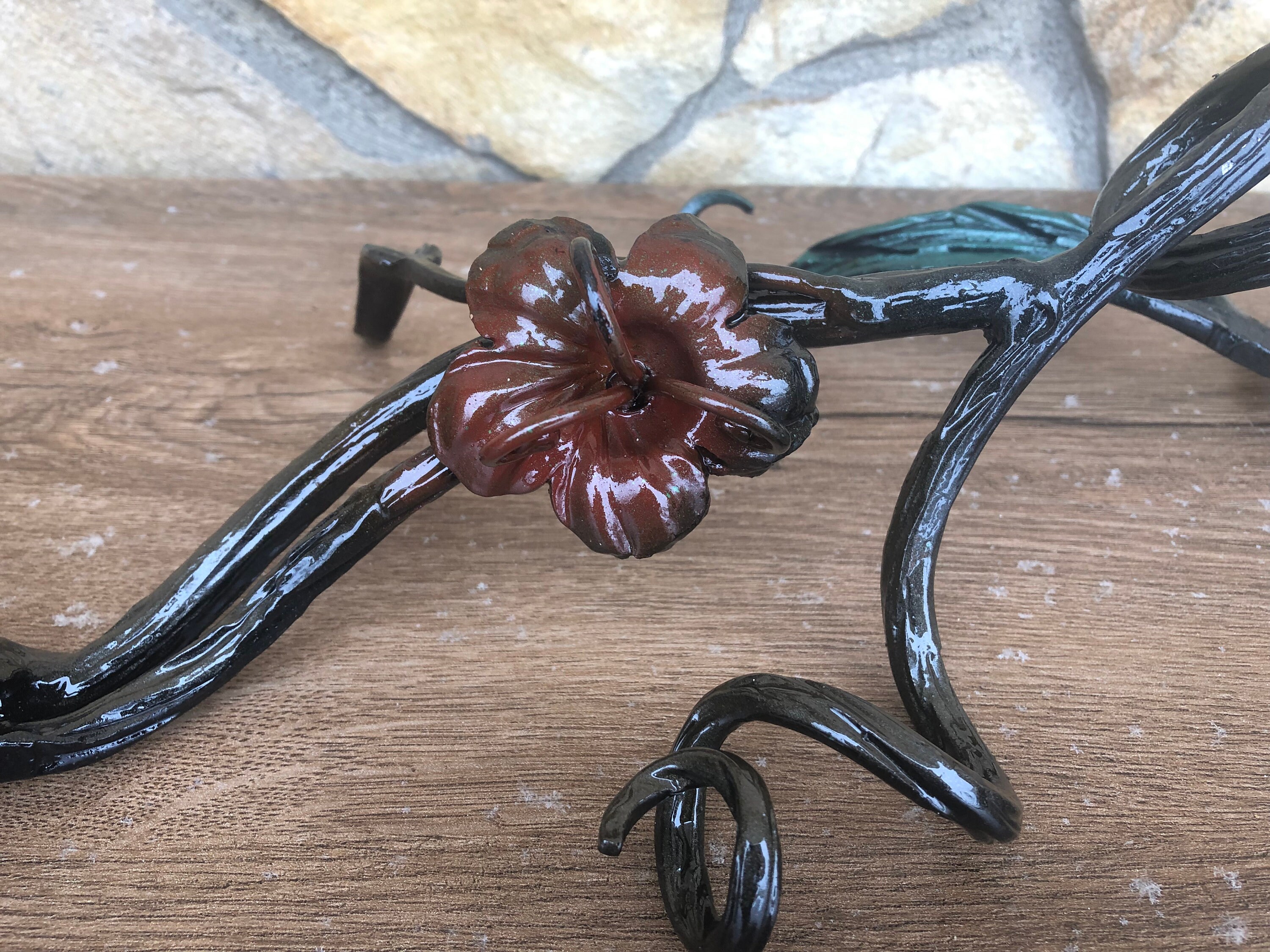 Metal flower iron flower hand forged flower flower decor | Etsy