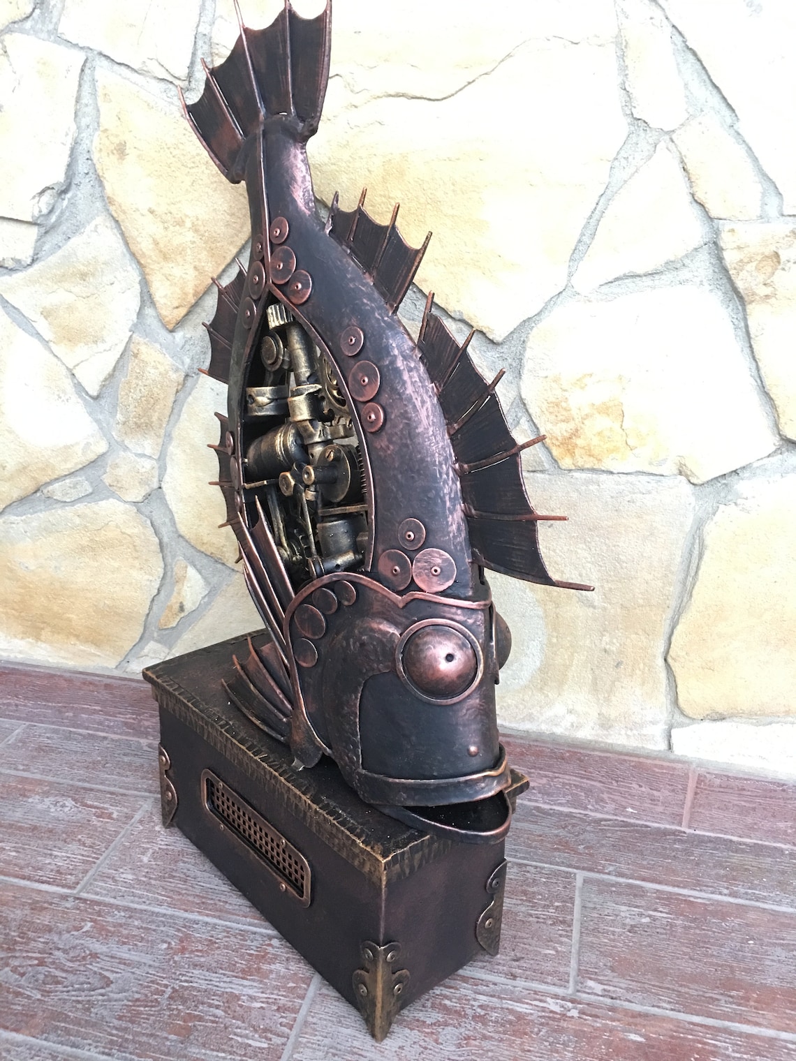 Steampunk Fish Steampunk Sculpture Industrial Art Steampunk - Etsy