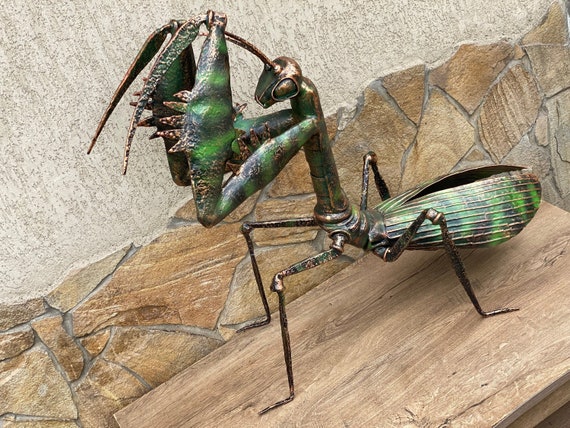 Mantis Garden Sculpture 6th Anniversary Yard Art Wild | Etsy