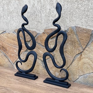 Andirons, Fireplace Andirons, Fireplace Decor, Snake, Metal Artwork ...