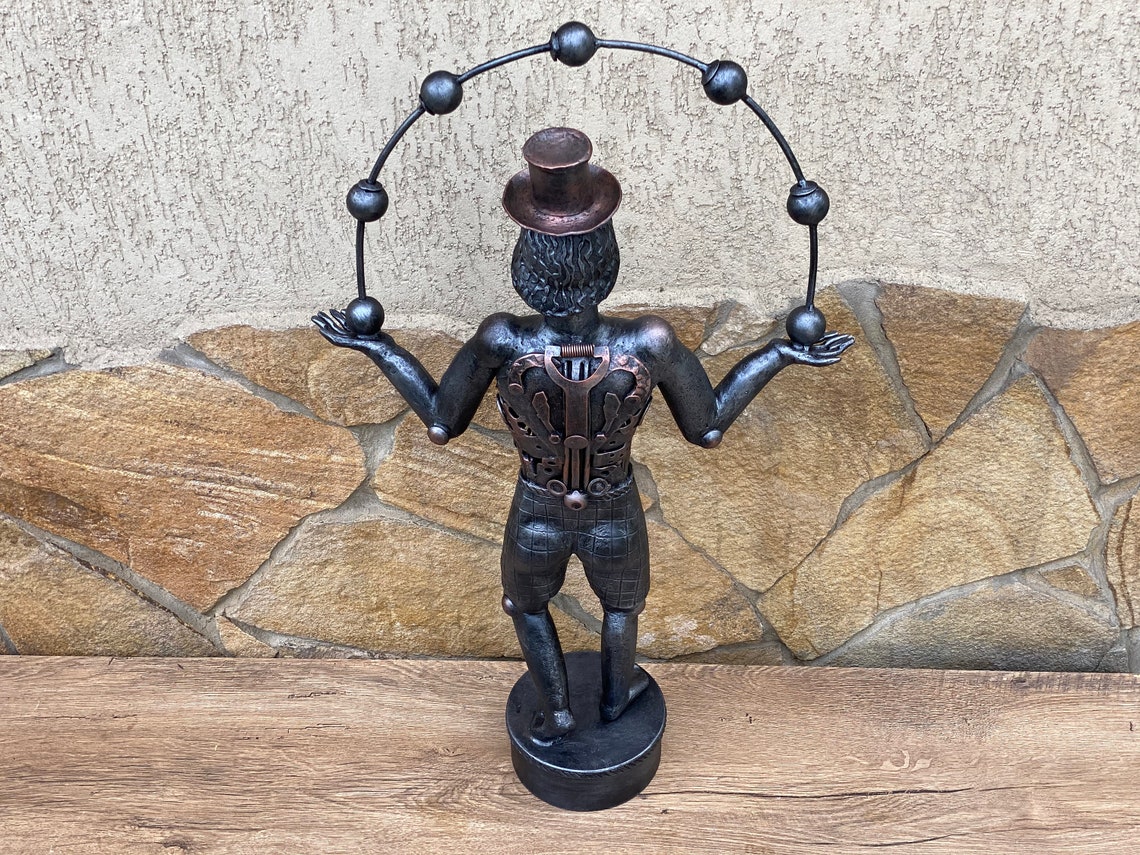 Steampunk metal sculpture steampunk figurine junk art | Etsy