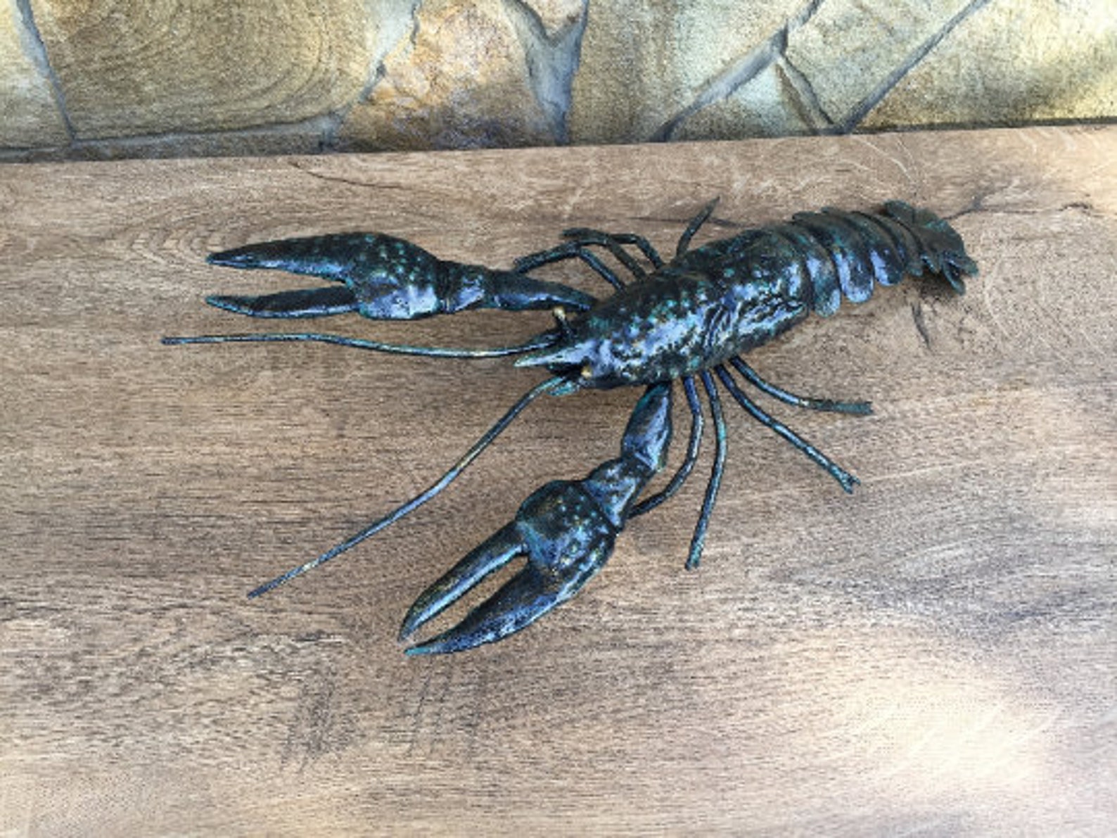 Crawfish Crayfish Crustacean Metal Sculpture Metal - Etsy
