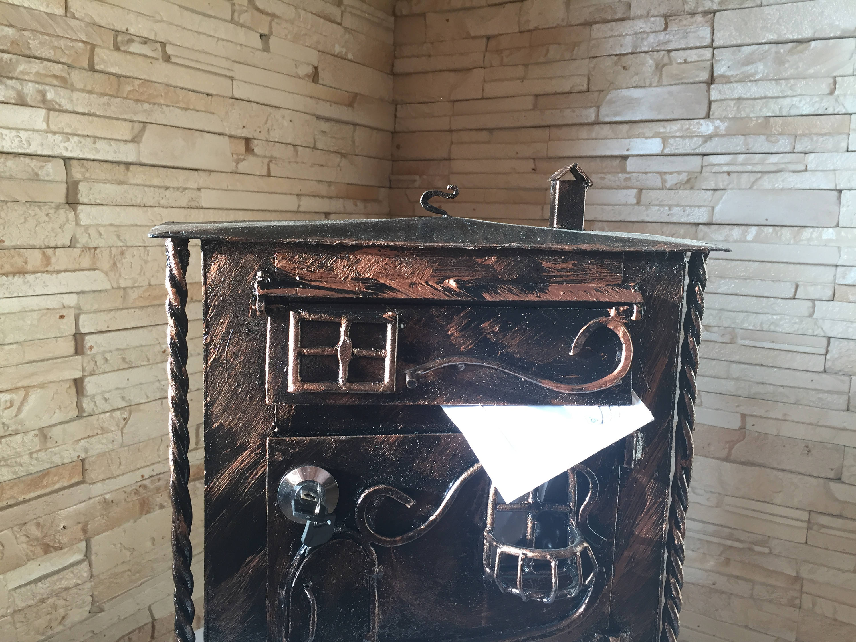 Post box forged metal drop box mail box letter box royal | Etsy