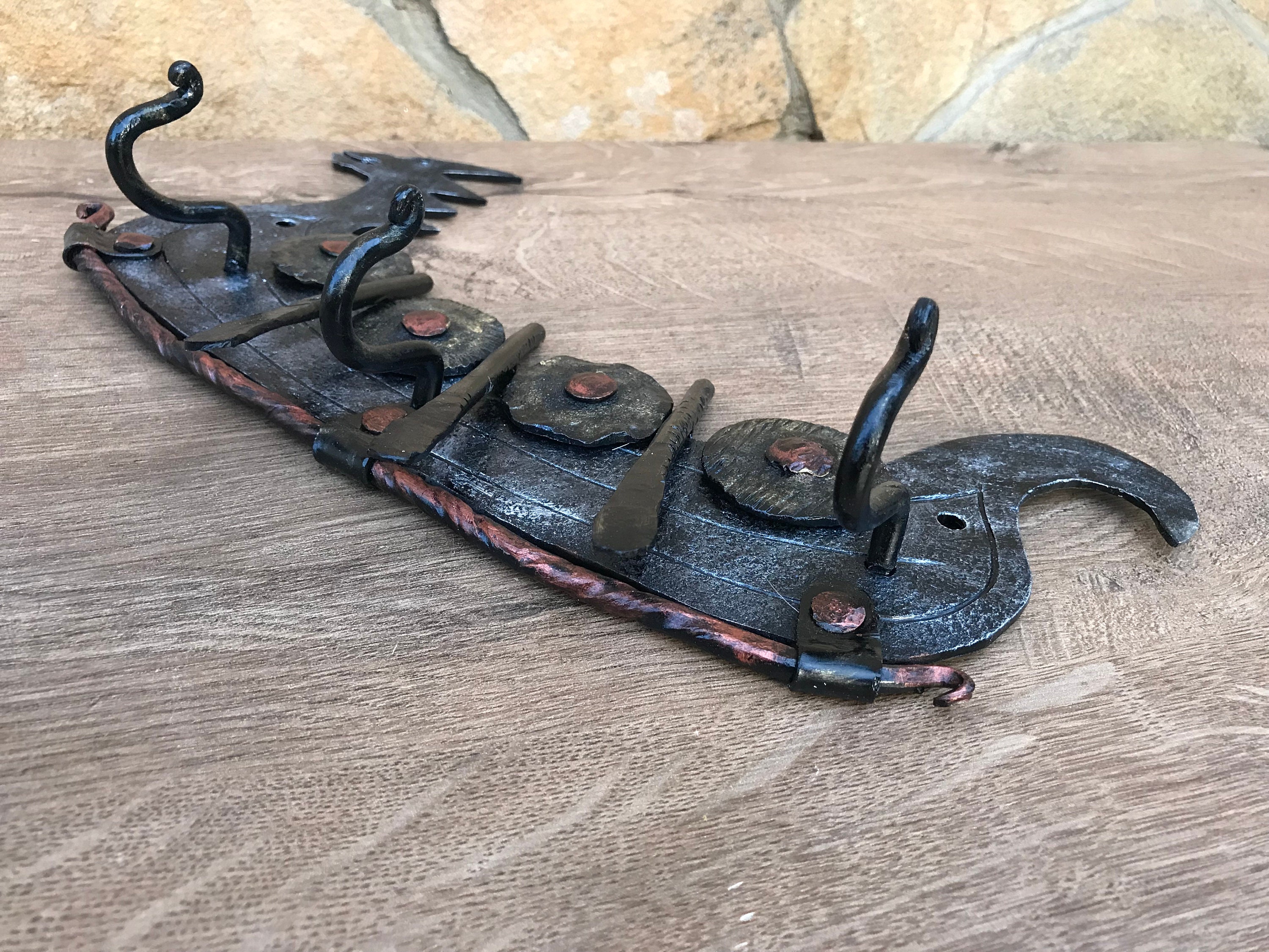 Wall hanger viking ship wall hook wall rack viking | Etsy