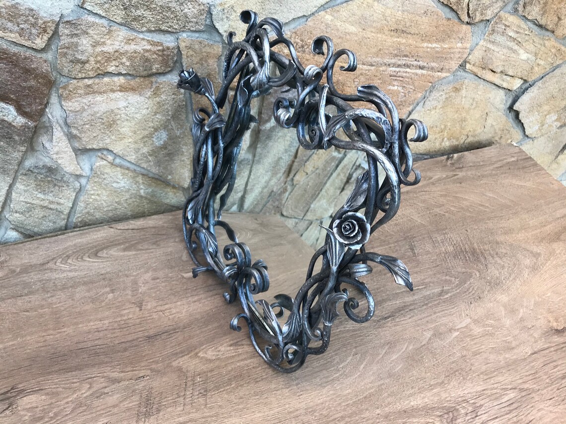 Mirror mirror frame hand forged mirror frame hallway | Etsy