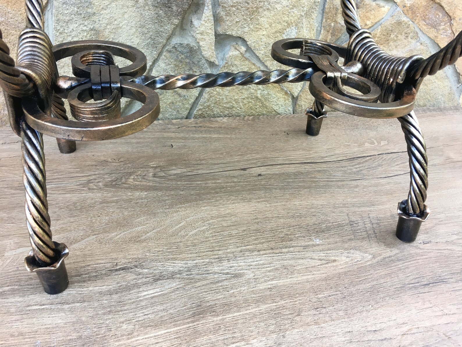 Hand Forged Chair Wrought Iron Chair Iron Stool Garden - Etsy