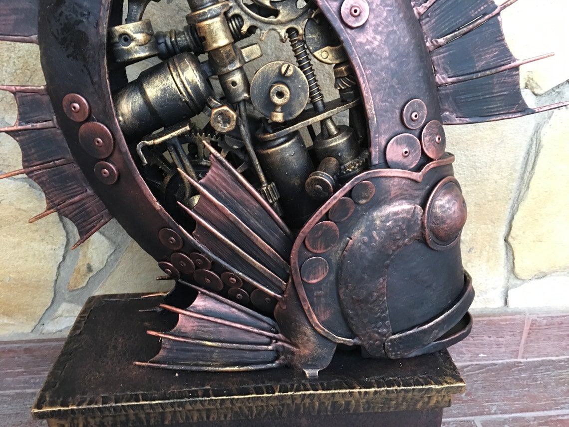 Steampunk Fish Steampunk Sculpture Industrial Art Steampunk - Etsy