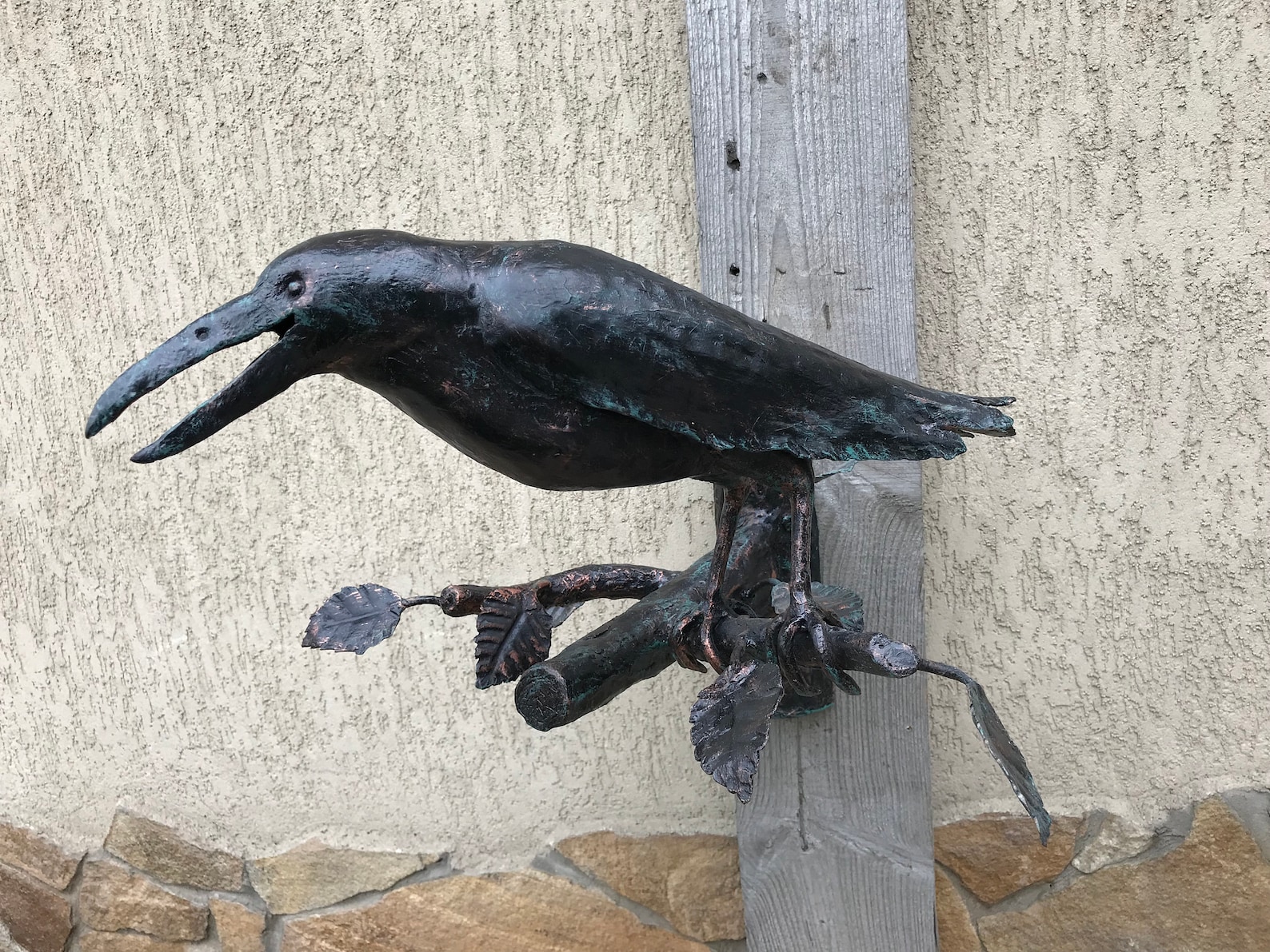 Crow, Iron Crow, Metal Sculpture, Metal Figurine, Art Object, Hand ...