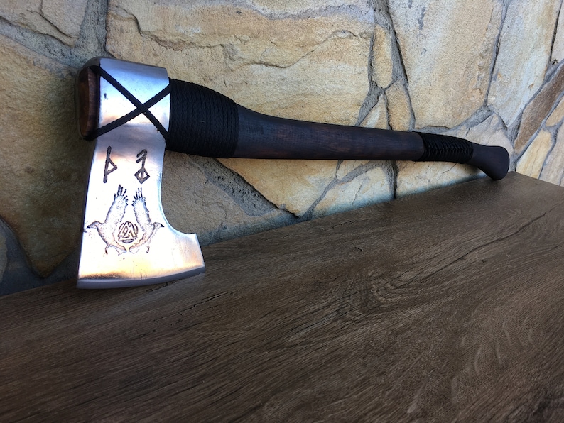 Runes Runic Axe Axe With Runes Personalized Runes Viking - Etsy