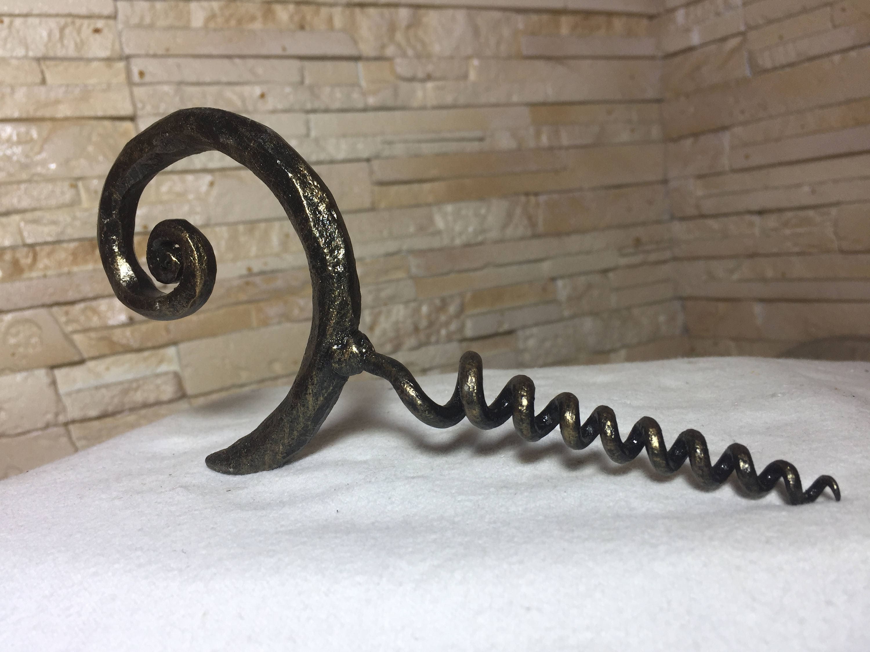Corkscrew handforged corkscrew wrought iron corkscrew iron | Etsy