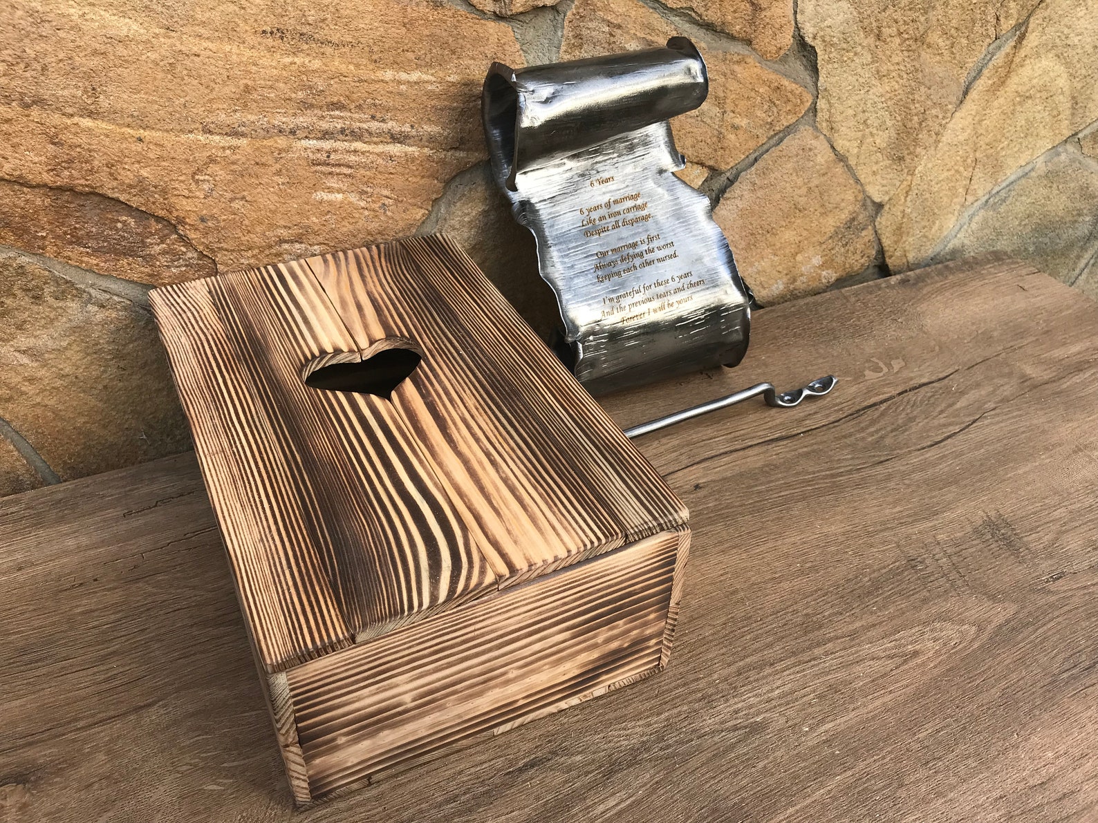 Iron Scroll Personalized Iron Gift 6th Anniversary Iron - Etsy