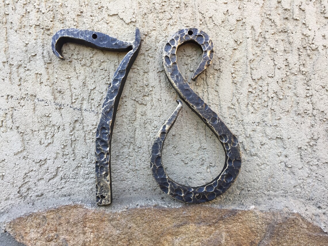 Numbers Steel Numbers Numbers Wall Hanging Script House - Etsy