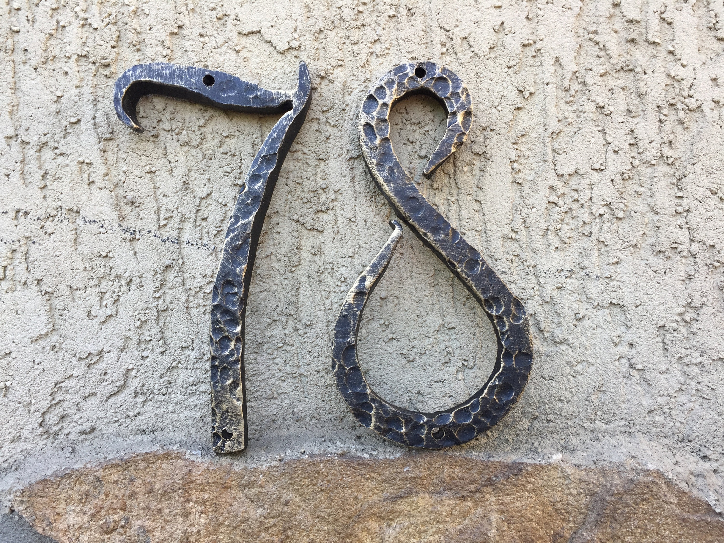 Numbers Steel Numbers Numbers Wall Hanging Script House - Etsy