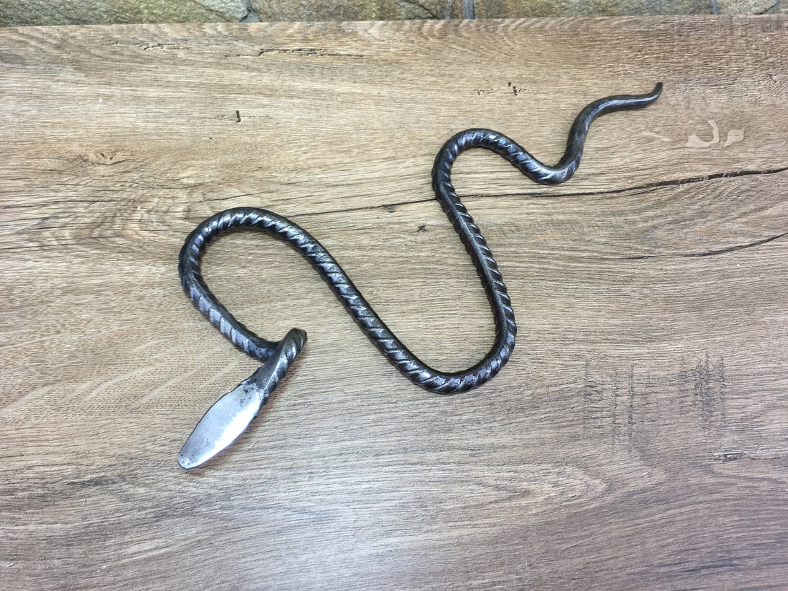 Snake Iron Snake Garden Decor Rebar Snake Industrial Art - Etsy
