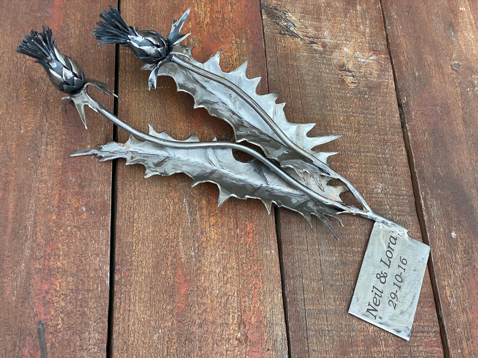 Hand Forged Thistle Iron Thistle Scottish Thistle 6th - Etsy
