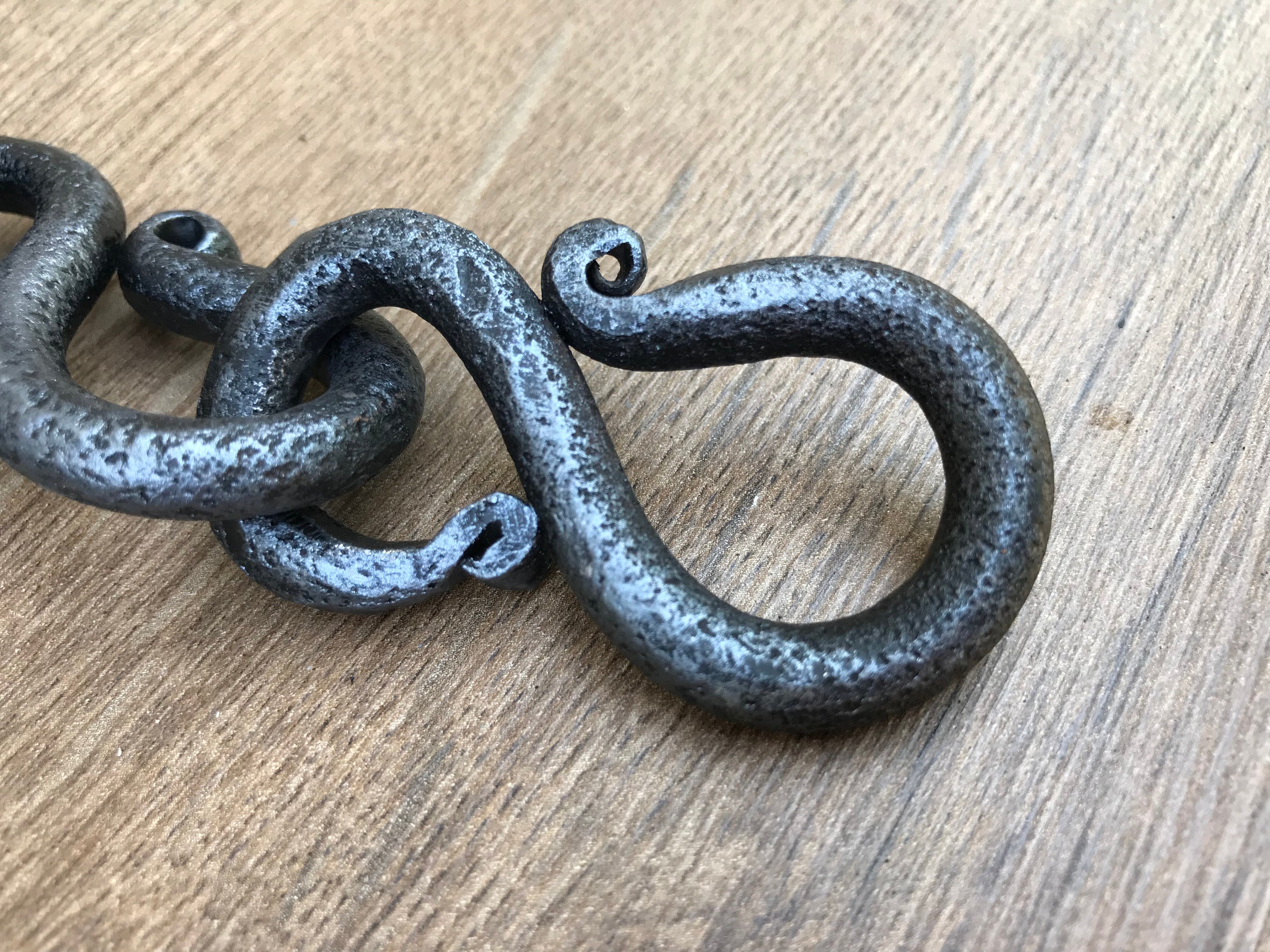 Hand Forged Chain Medieval Chain Iron Chain Plant Hanger | Etsy