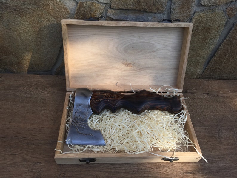 Axe in Engraved Wooden Box Personalized Gift Gift for Men - Etsy