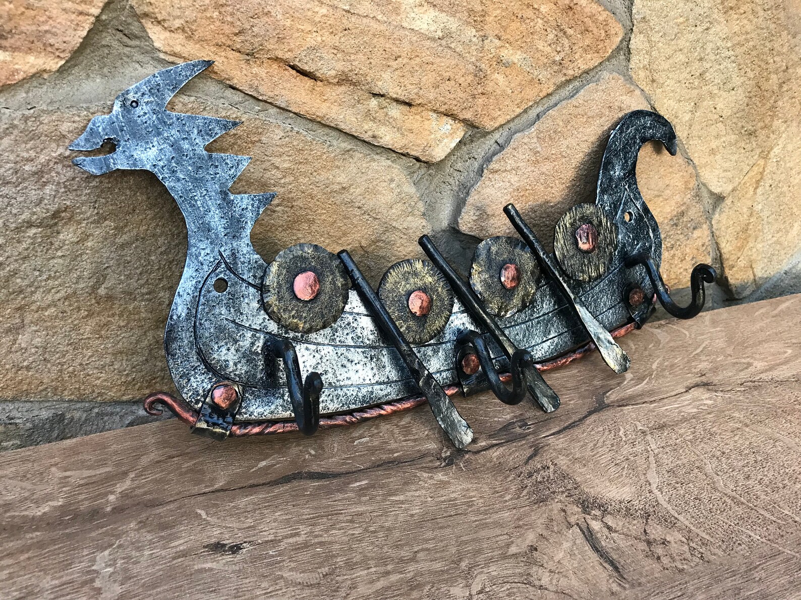 Wall Hanger Viking Ship Wall Hook Wall Rack Viking - Etsy