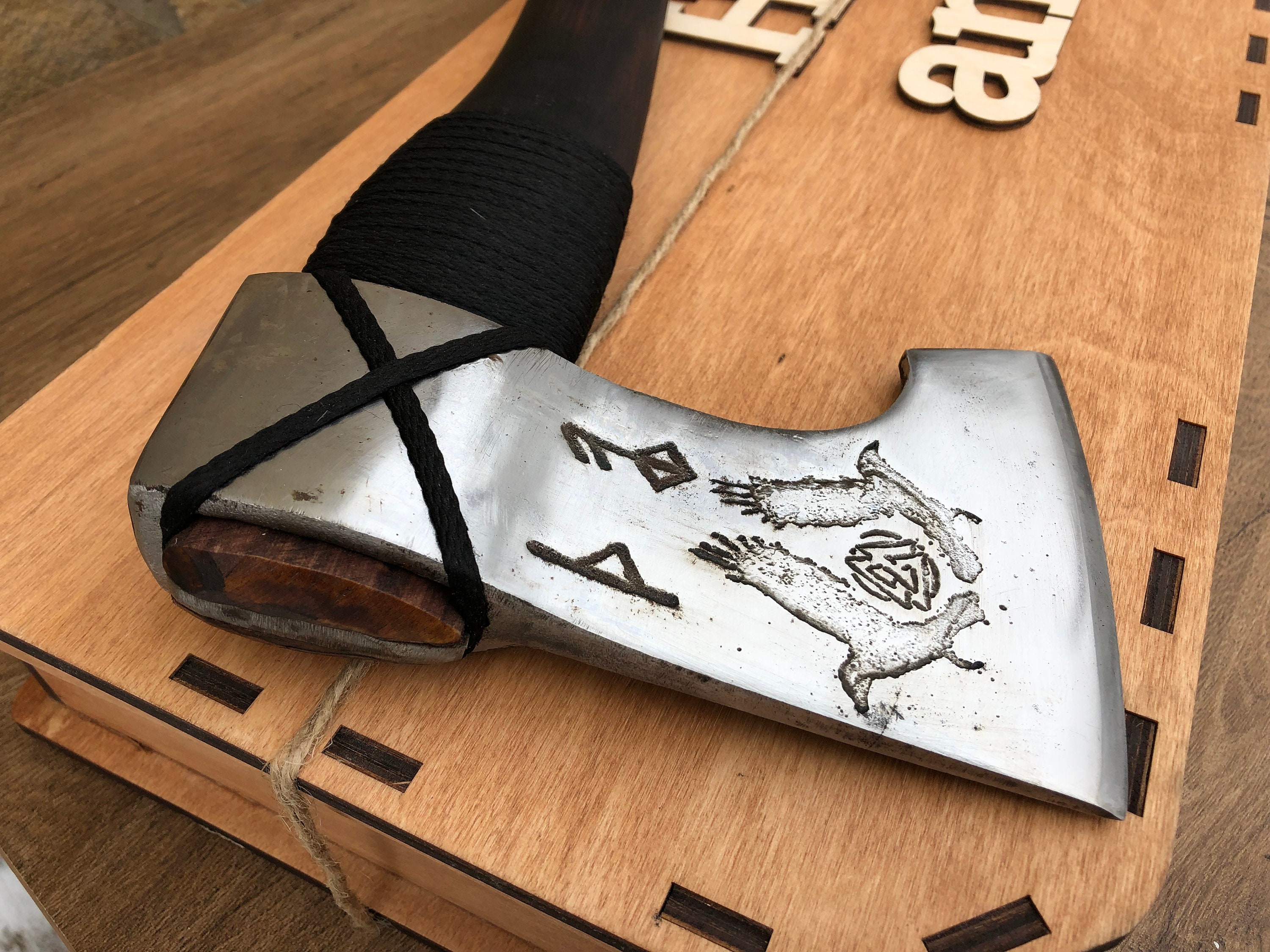 Hatchet viking axe tomahawk gift box axe gift 6th | Etsy