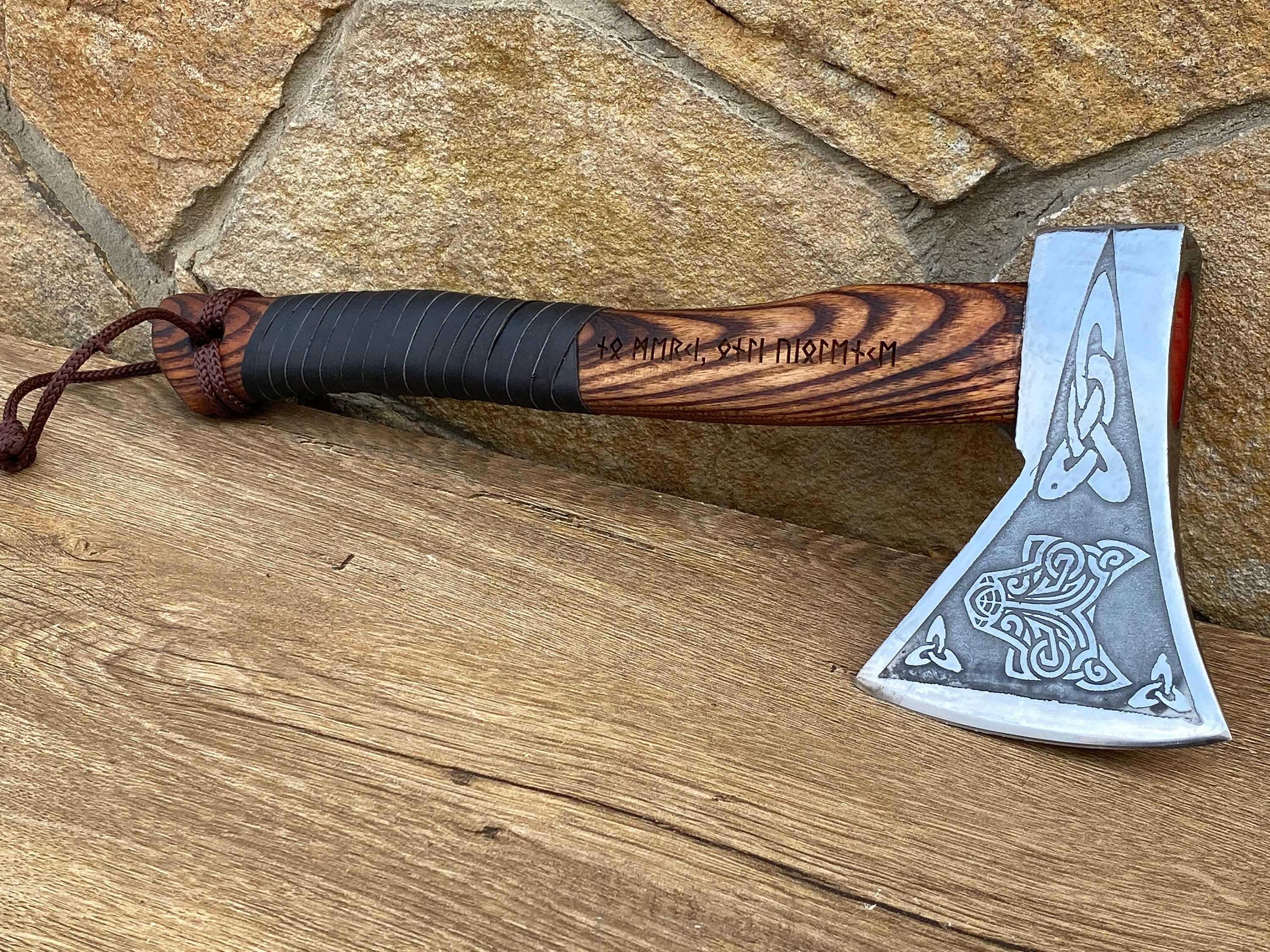 Viking axe wolf mens gifts Celtic wolf viking armor | Etsy