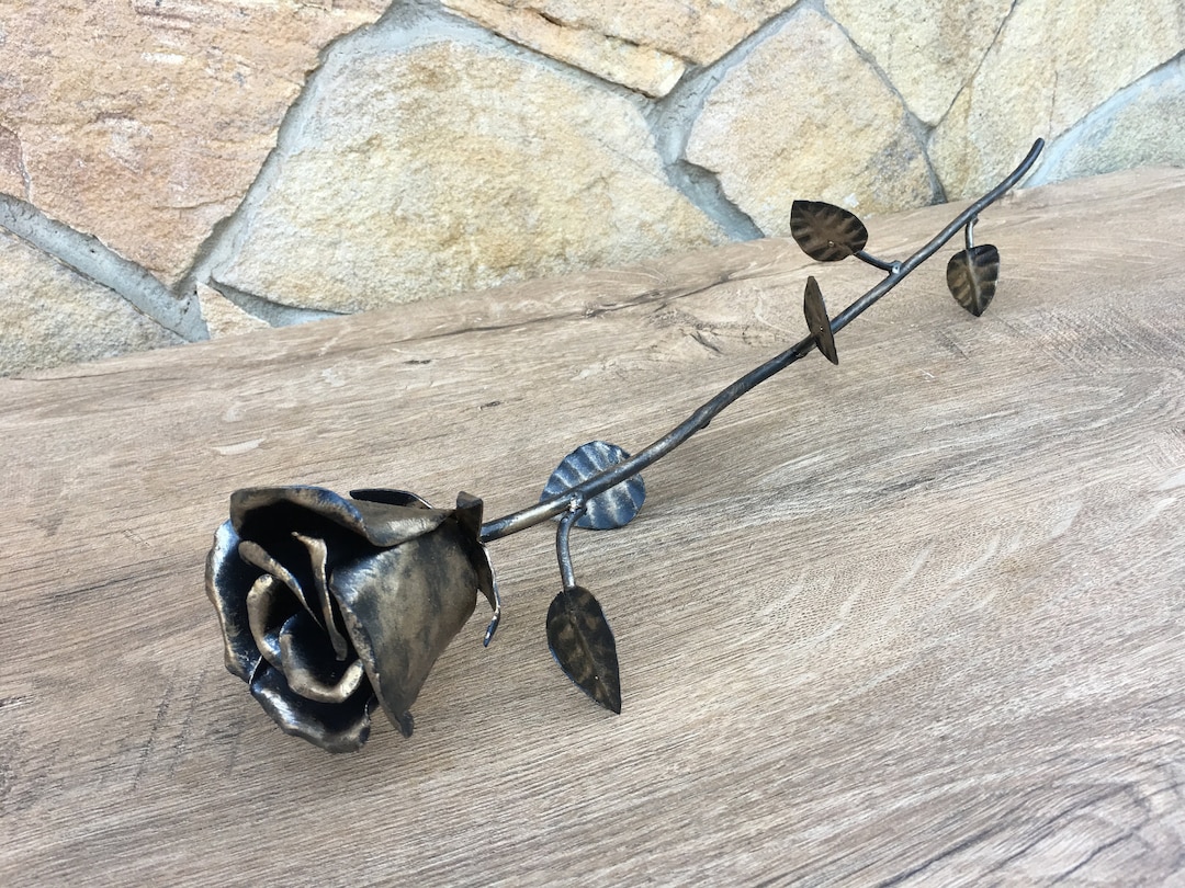 Iron Rose, Steel Rose, Metal Rose, Forged Flower, Metal Bouquet, Iron ...