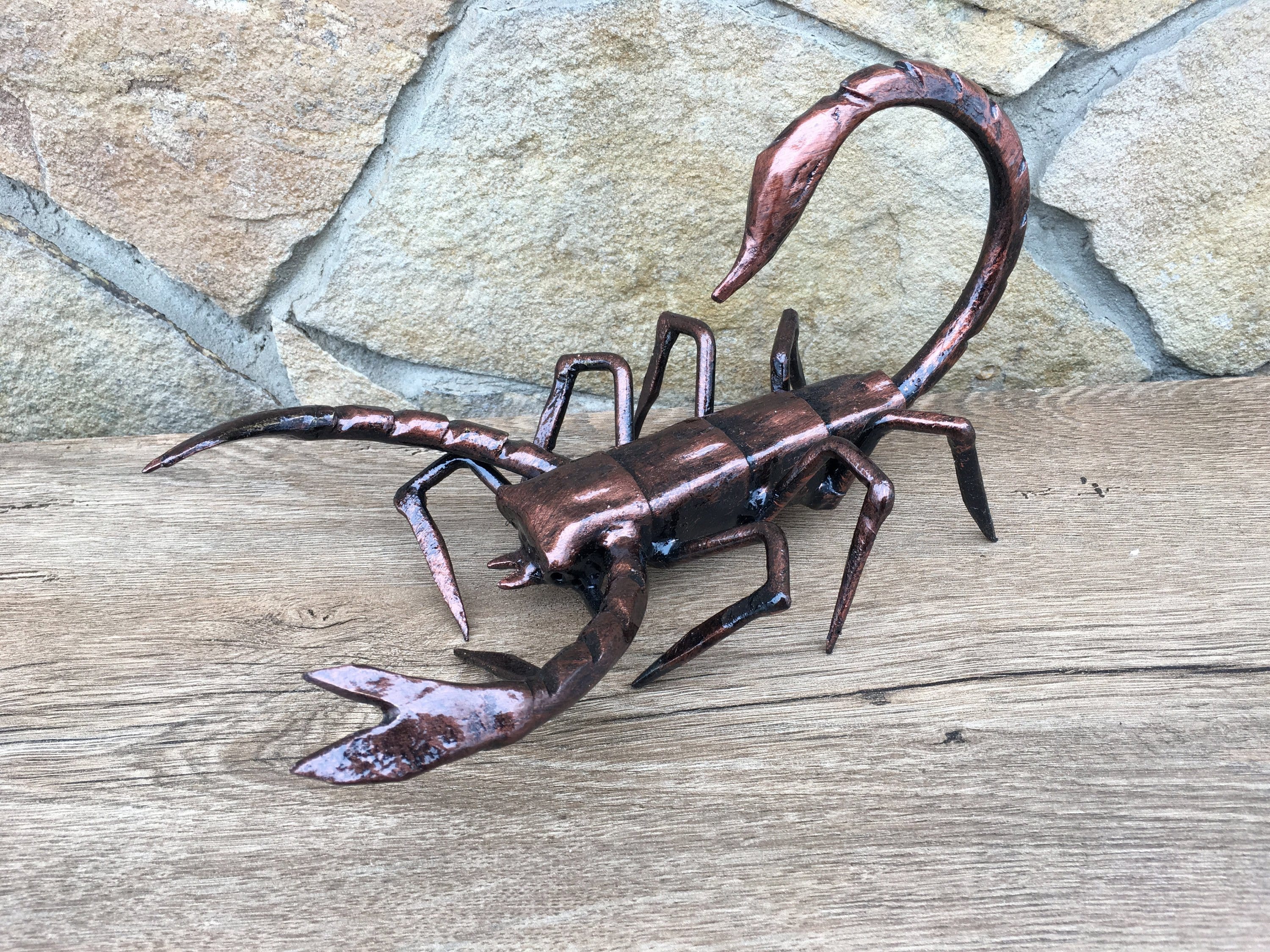 Metal Scorpion, Forged Scorpion, Scorpion Figurine, Arachnid Sculpture ...