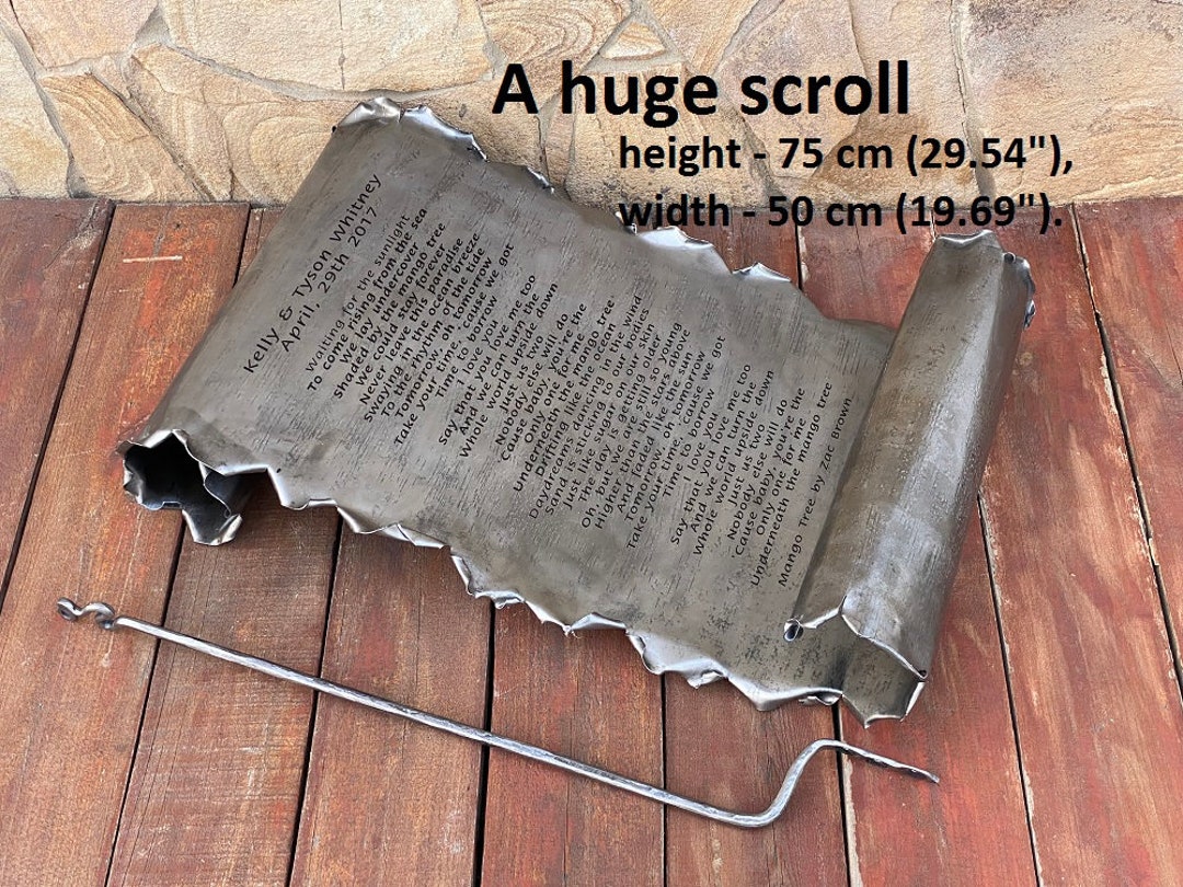Iron Scroll, Steel Scroll, 6th Anniversary, 11th Anniversary, Steel ...