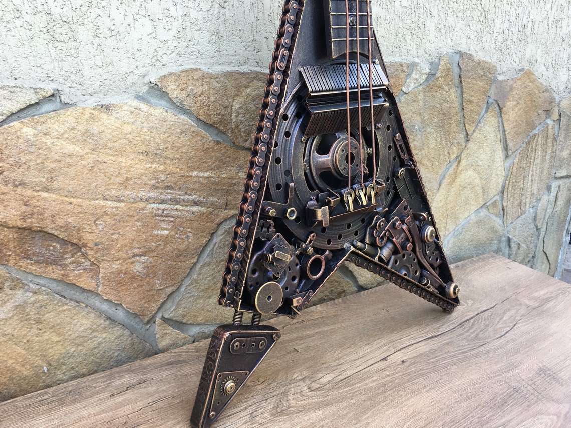 Steampunk guitar guitar steampunk sculpture steampunk | Etsy