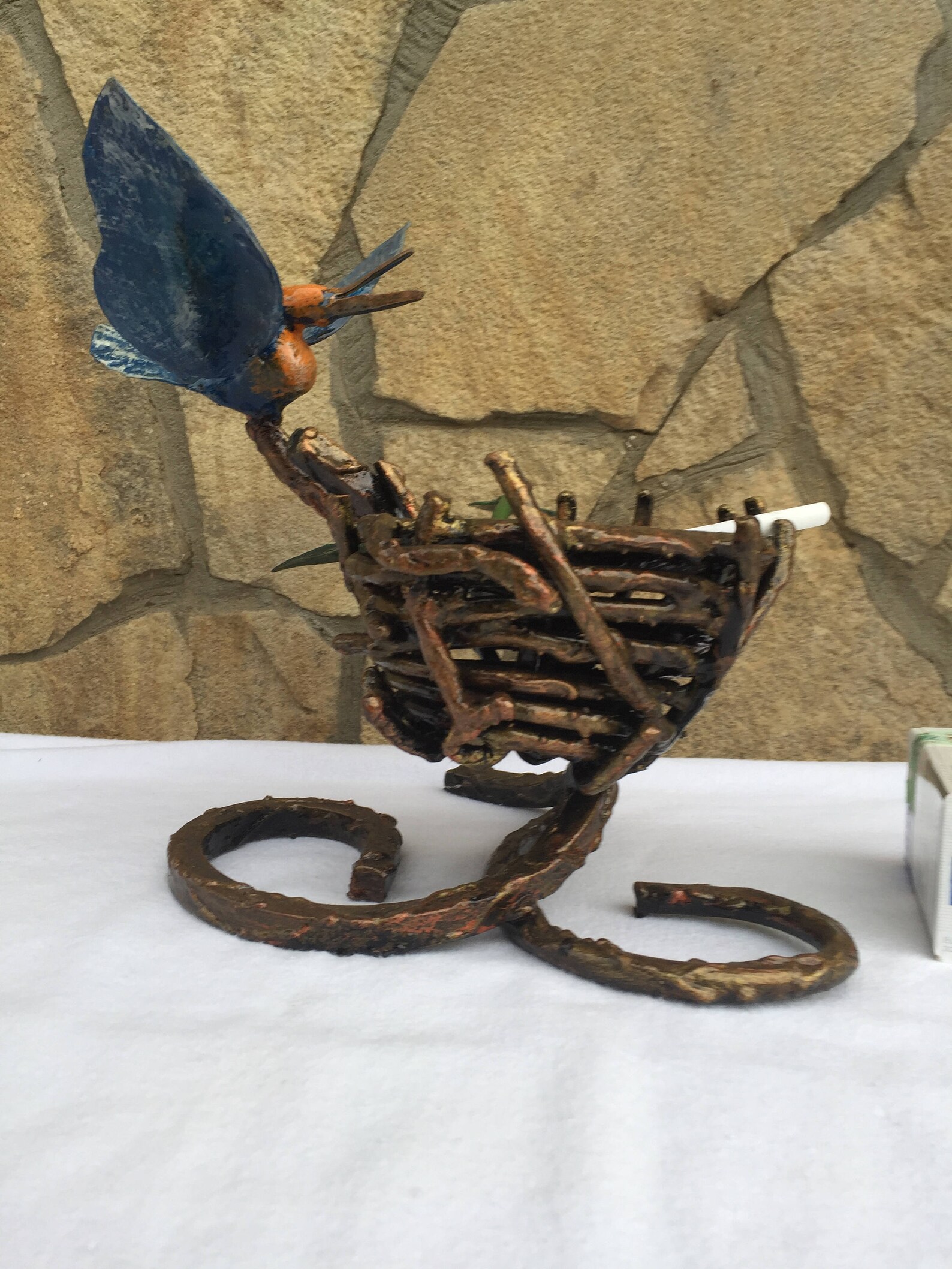 Hand Forged Ash Tray Ashtray Iron Anniversary Iron - Etsy