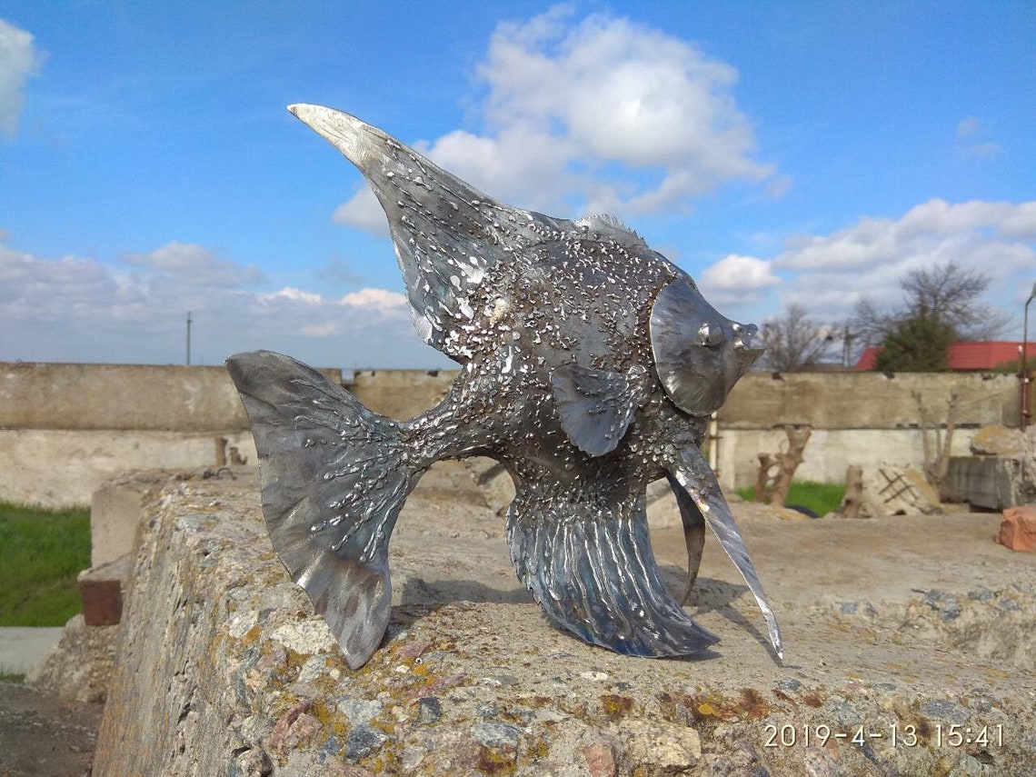 Angelfish Fish Aquarium Iron Fish Steel Fish Metal Fish - Etsy