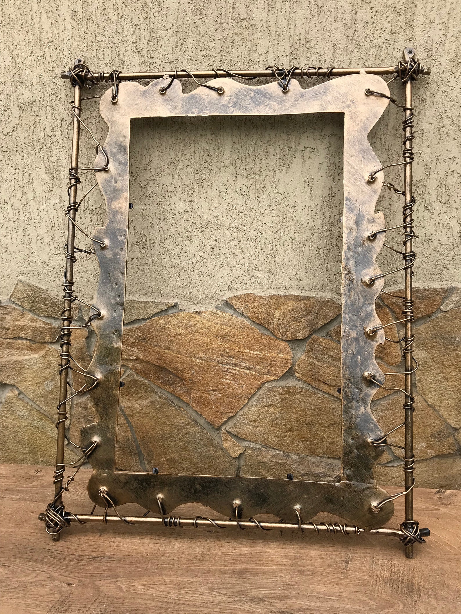 Mirror Frame Hand Forged Mirror Frame Hallway Mirror - Etsy