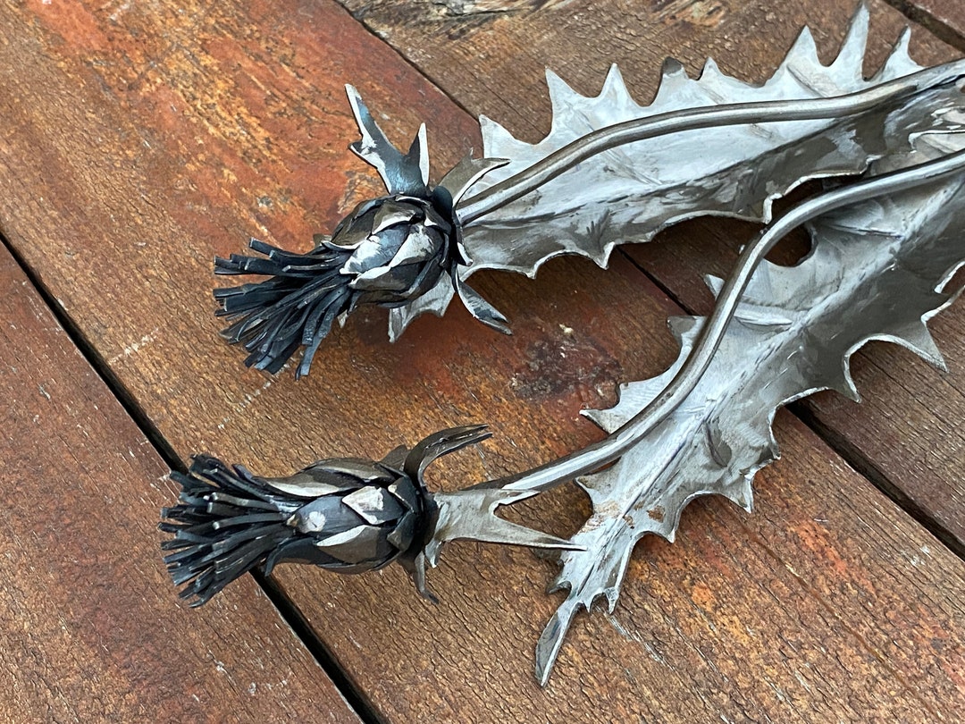 Hand Forged Thistle, Iron Thistle, Scottish Thistle, 6th Anniversary ...