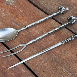 Stainless Steel, Cutlery, Medieval, Ram, Fork, Spoon, Picker, Dinner ...