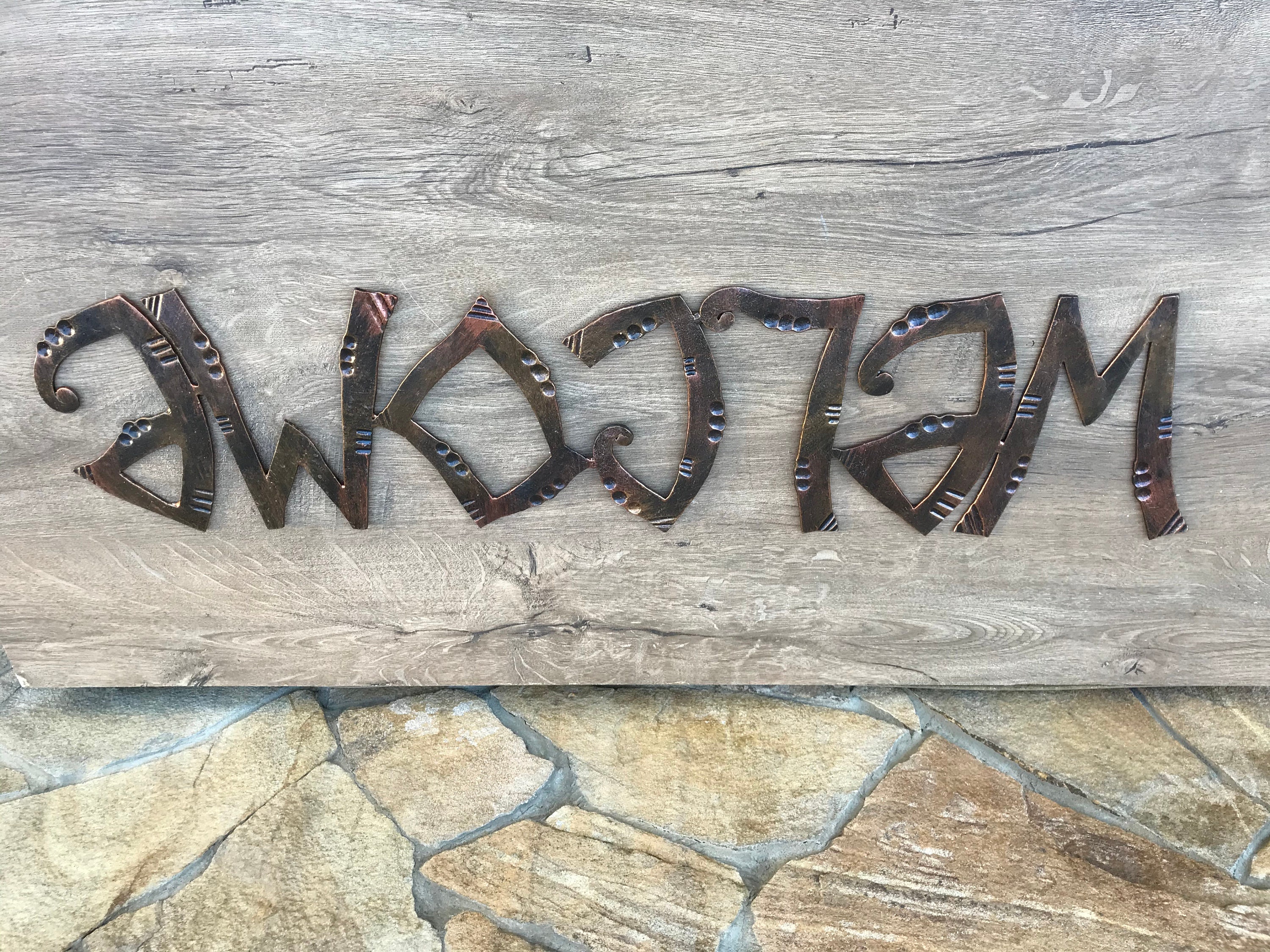 Metal Letters Hand Forged Letters Monogram Family Name | Etsy