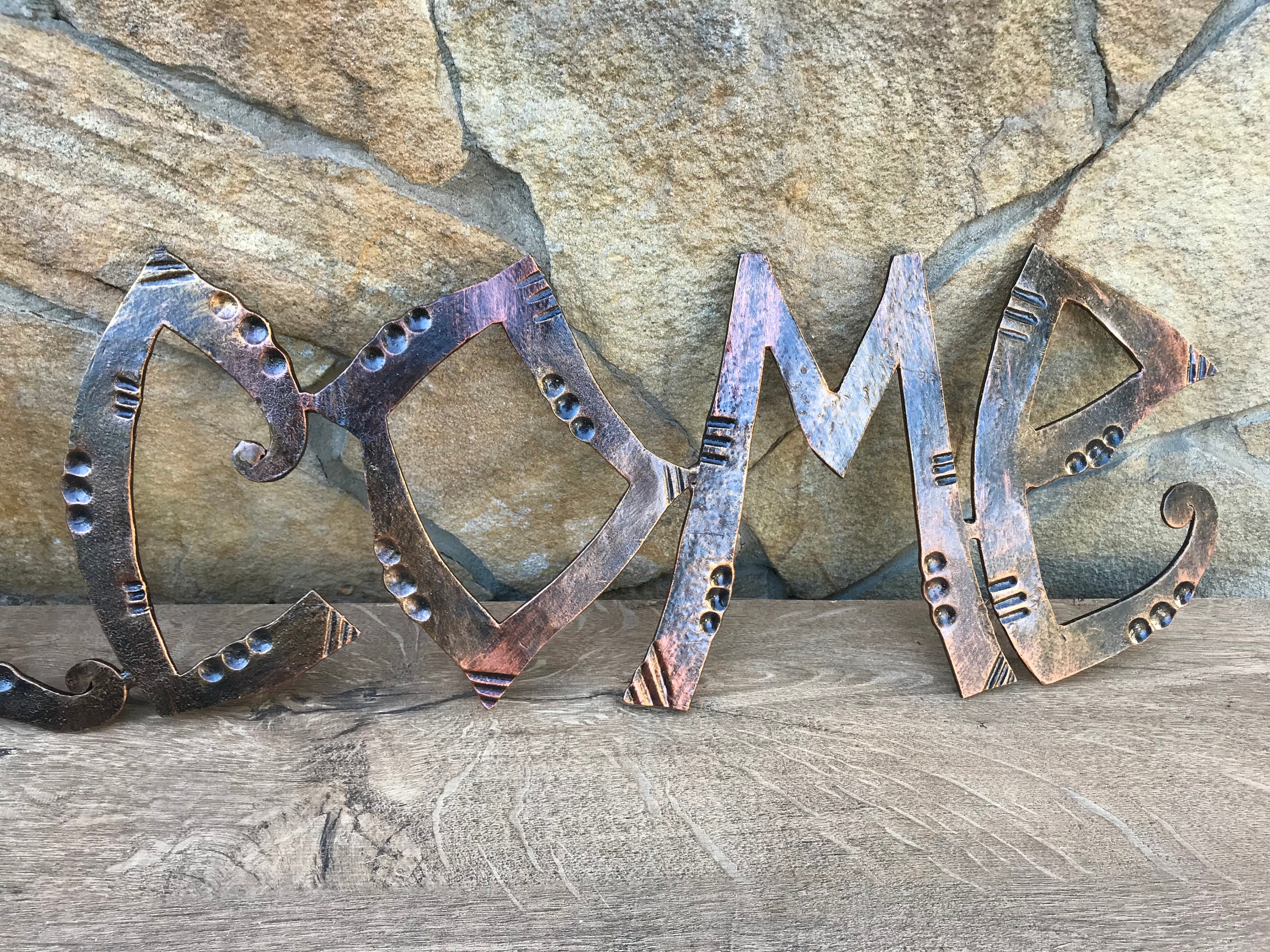 Metal Letters Hand Forged Letters Monogram Family Name | Etsy