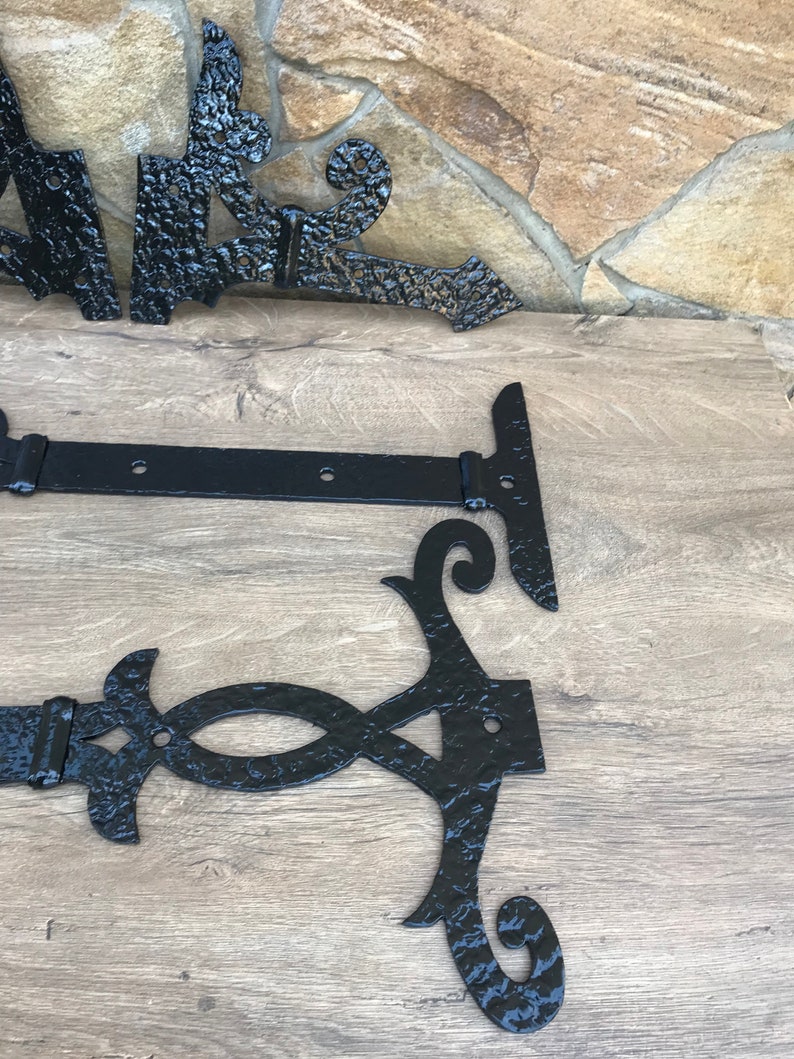 Gate Hinges Pair Hinges Rustic Hinges Shudders Blacksmith | Etsy