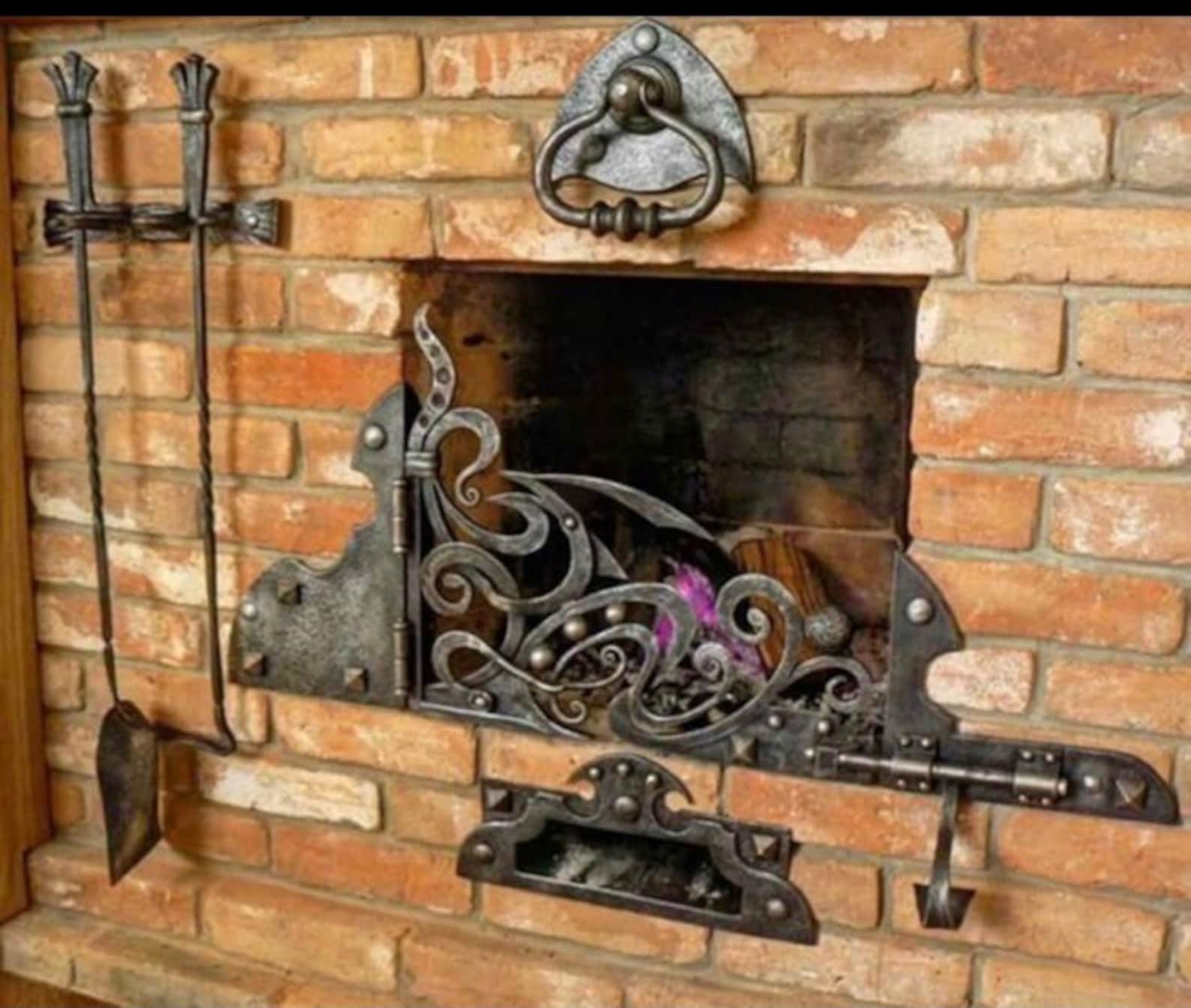 Fireplace Decor Middle Ages Castle Medieval Steel Gift - Etsy