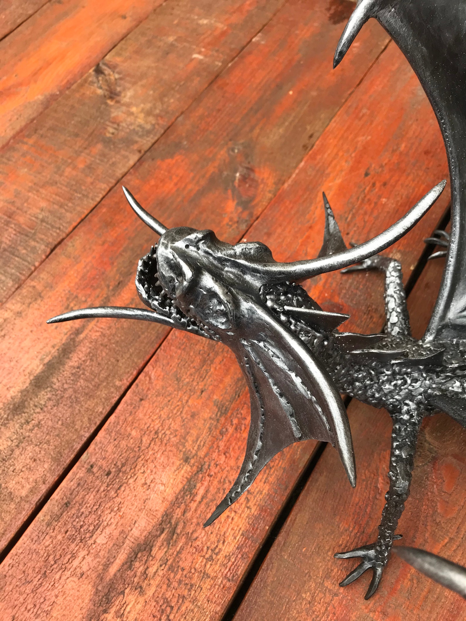 Dragon Hand Forged Dragon Metal Dragon Dragon Gift | Etsy