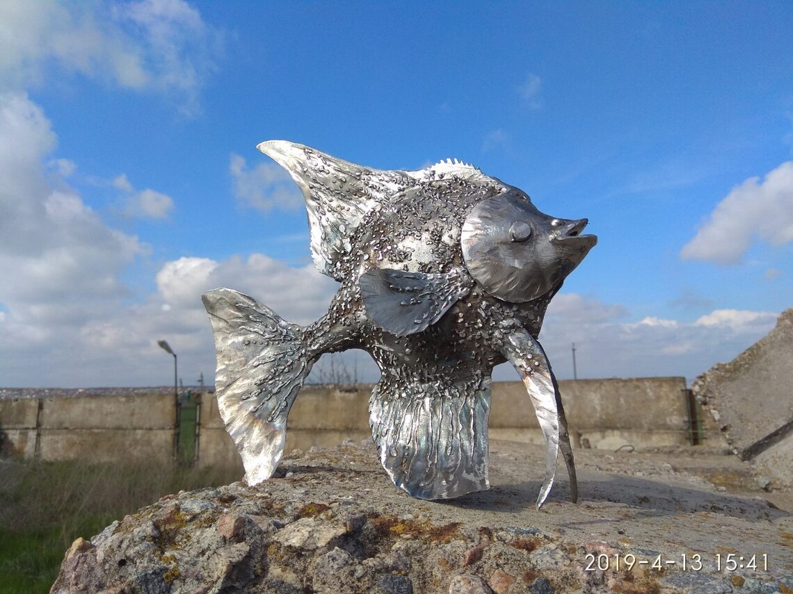 Angelfish Fish Aquarium Iron Fish Steel Fish Metal Fish - Etsy