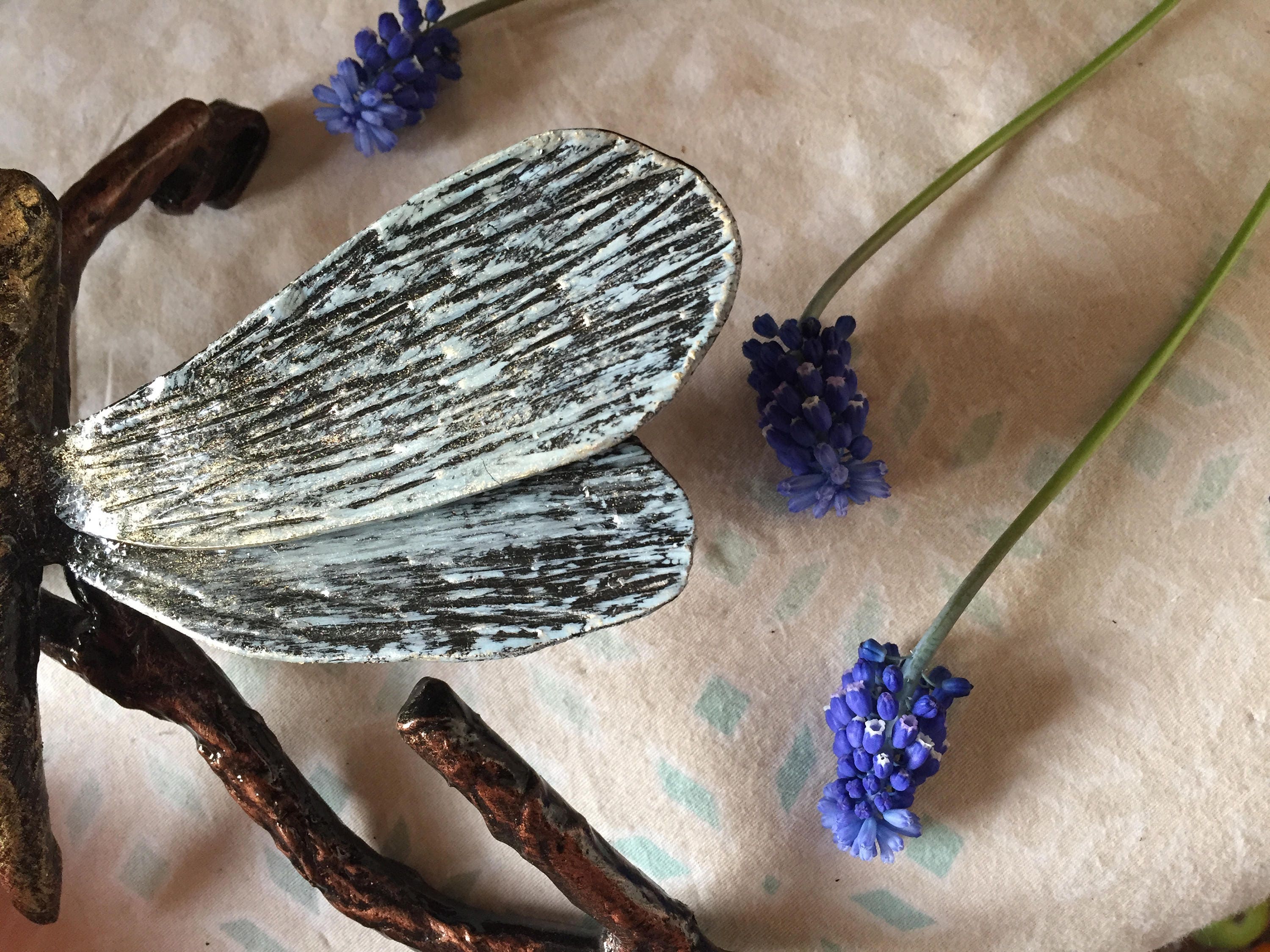 Dragonfly metal dragonfly dragonfly figurine forged | Etsy