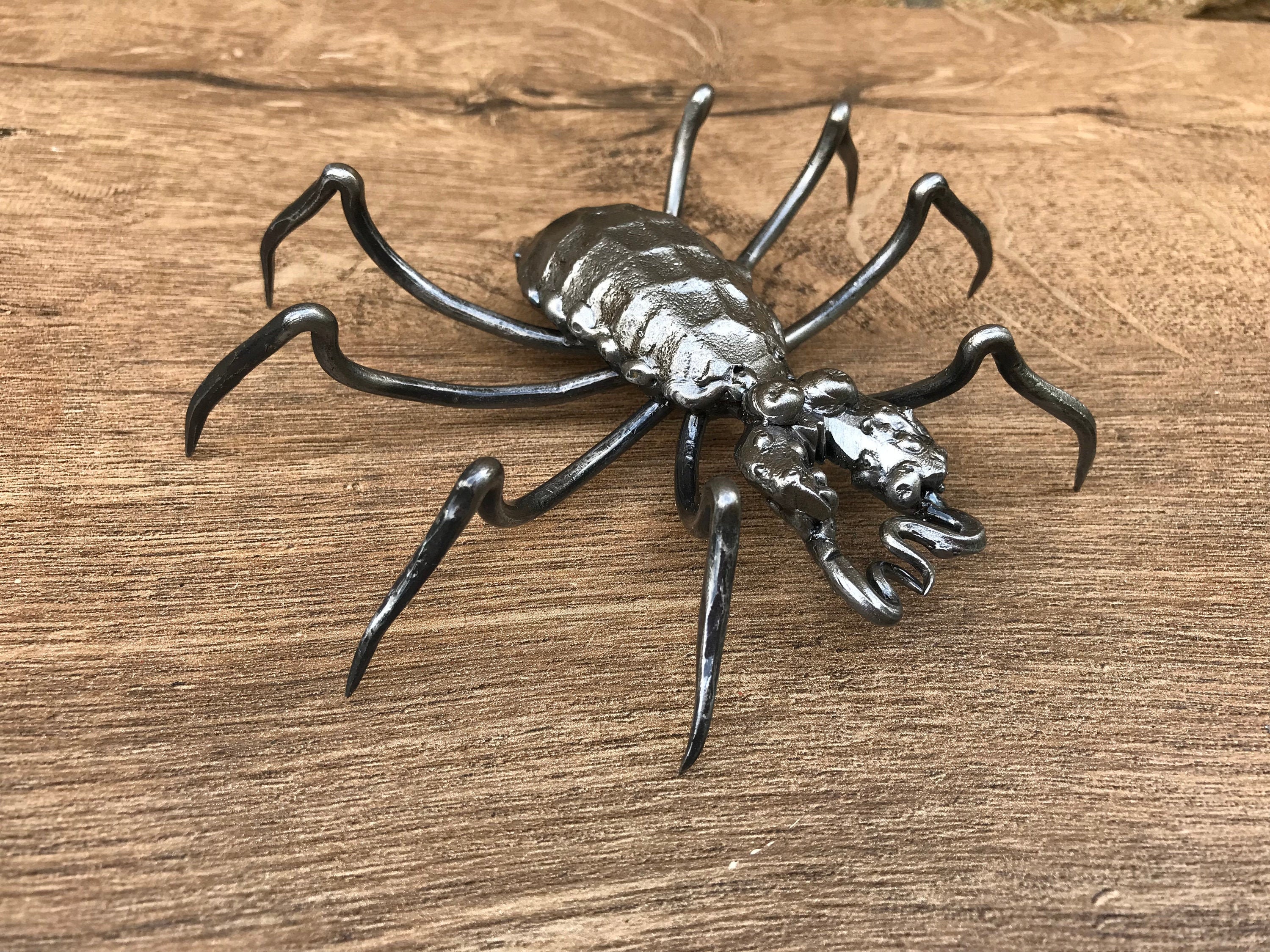 Spider metal spider hand forged spider spider figurine | Etsy