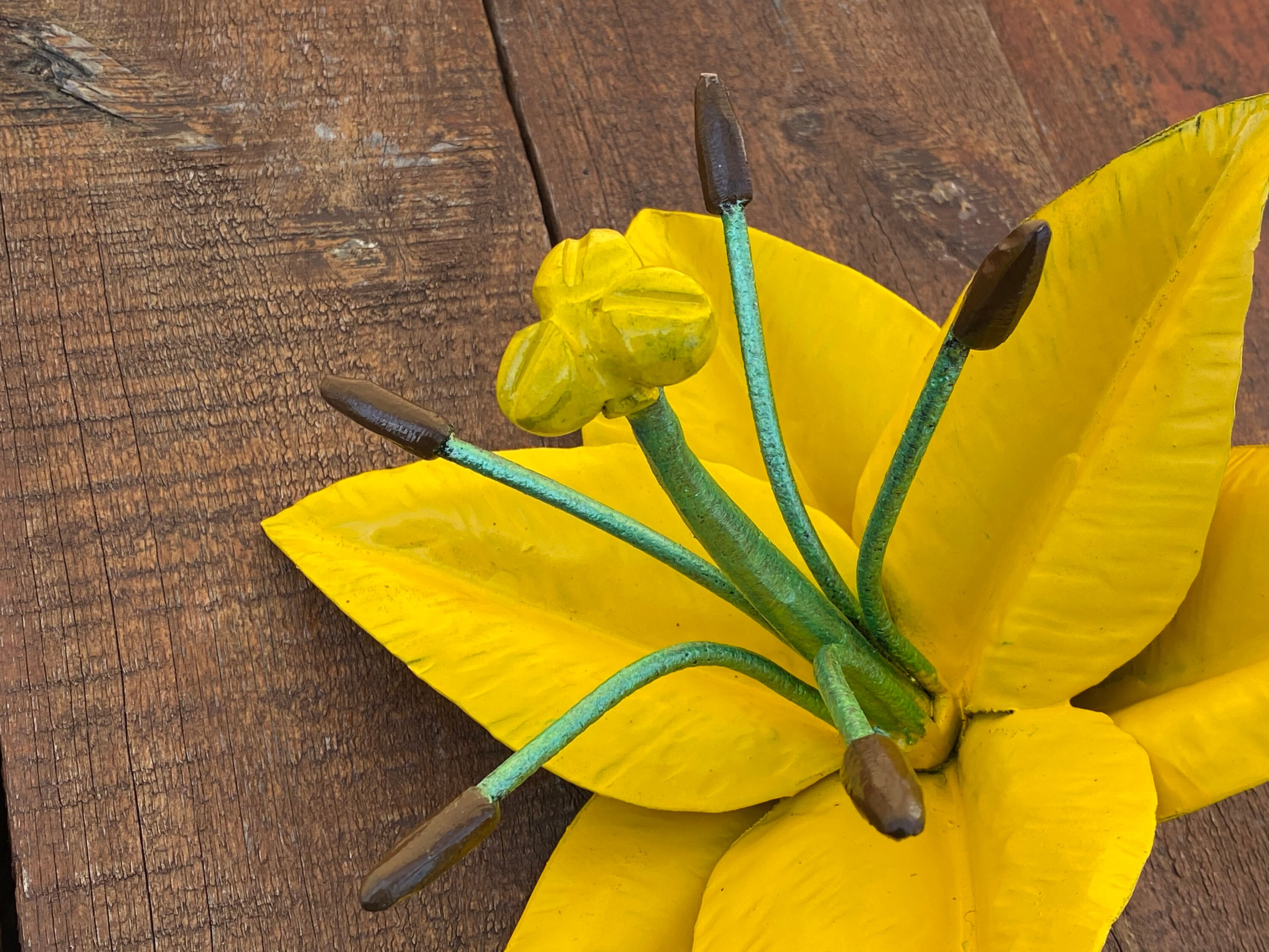 Lily Flower Head Bride Hand Forged Flower Christmas - Etsy