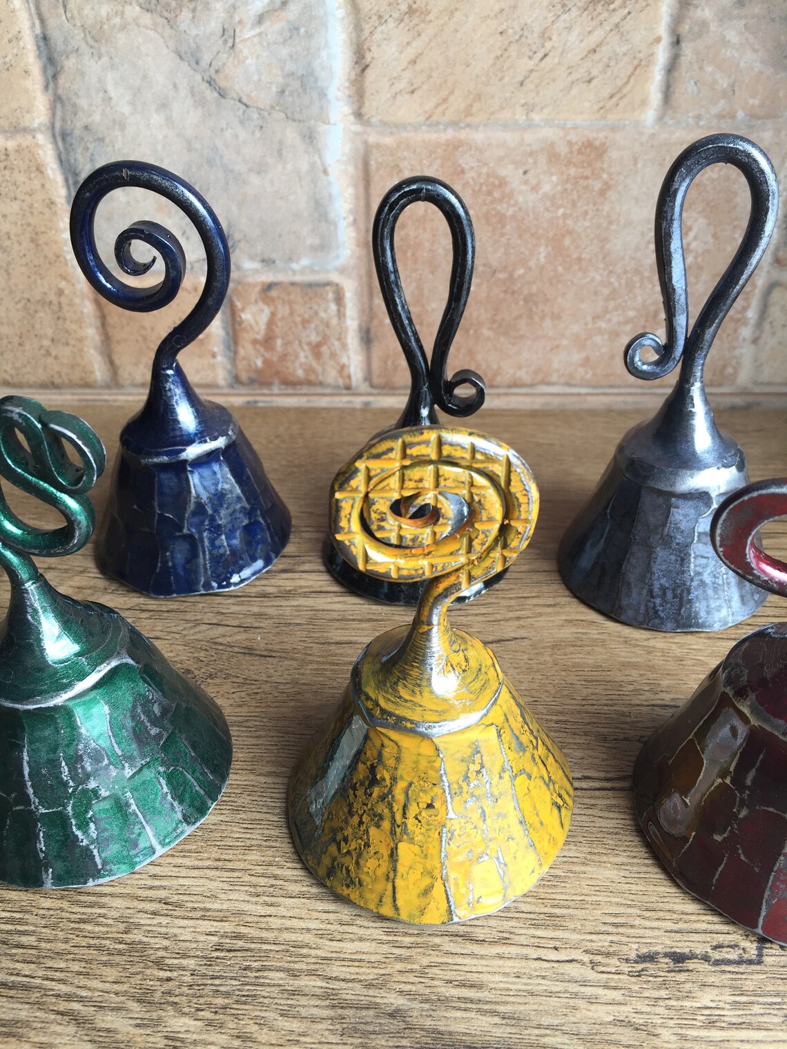 A Set of 6 Bells Iron Bell Hand Forged Bell Wrought Iron - Etsy