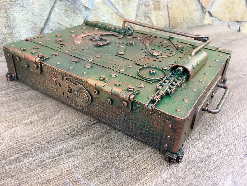 Steampunk Metal Box Military Box Metal Organizer Industrial | Etsy