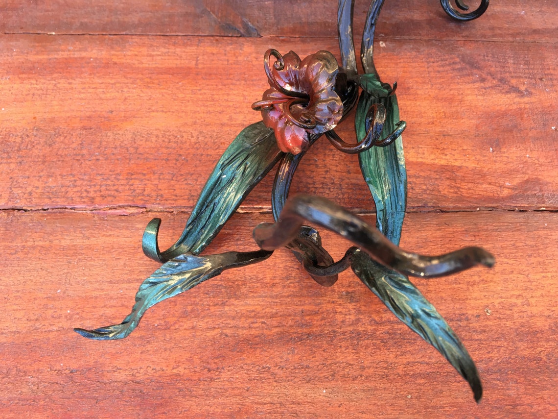 Metal flower iron flower hand forged flower flower decor | Etsy
