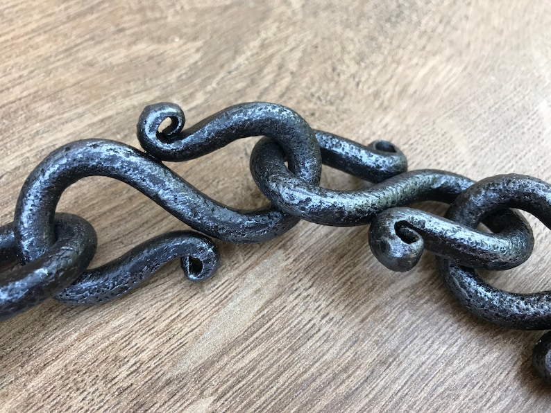 Hand Forged Chain Medieval Chain Iron Chain Plant Hanger | Etsy