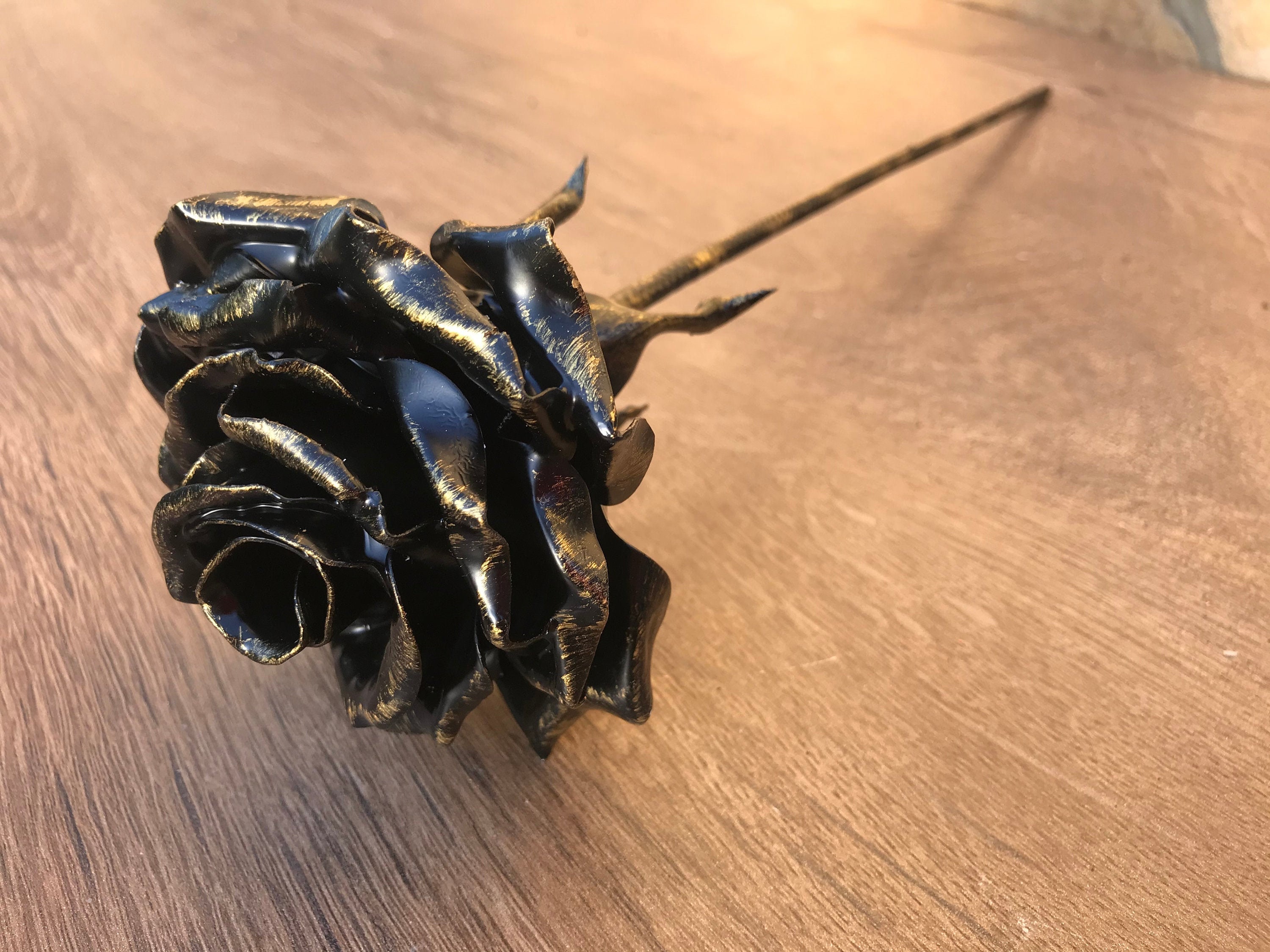 Forged Rose, Iron Anniversary Gift for Her, Iron Gift for Her, Iron ...