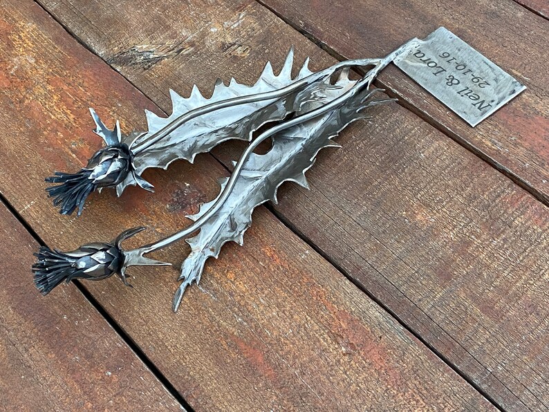 Hand Forged Thistle Iron Thistle Scottish Thistle 6th - Etsy